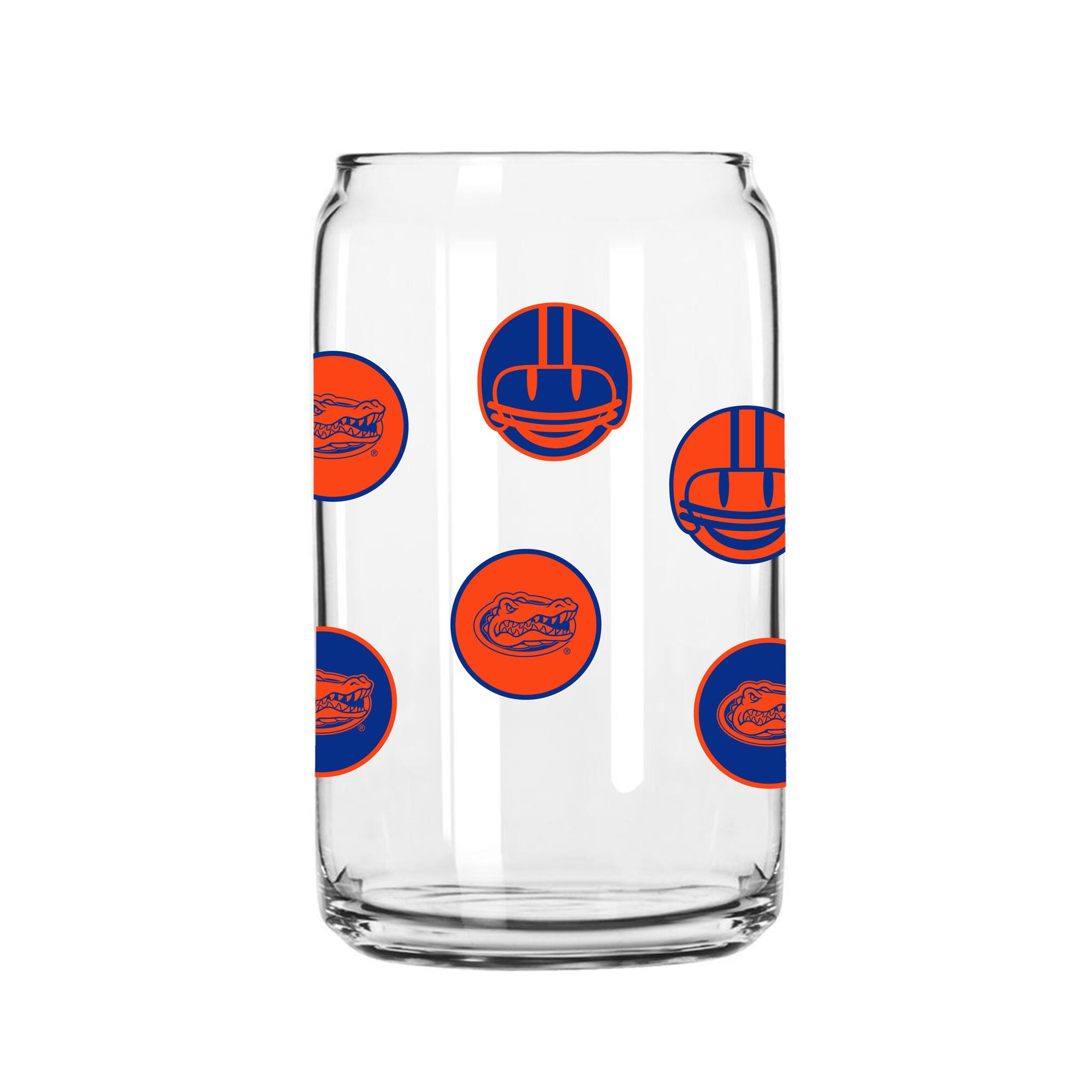 Logo Brands Florida Gators 16oz. Smiley Can Glass Multicolor 4931007 ...