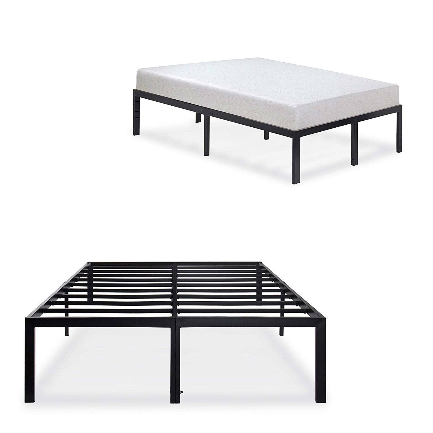 Hivvago California King Heavy Duty 18 inch High Rise Metal Platform Bed ...