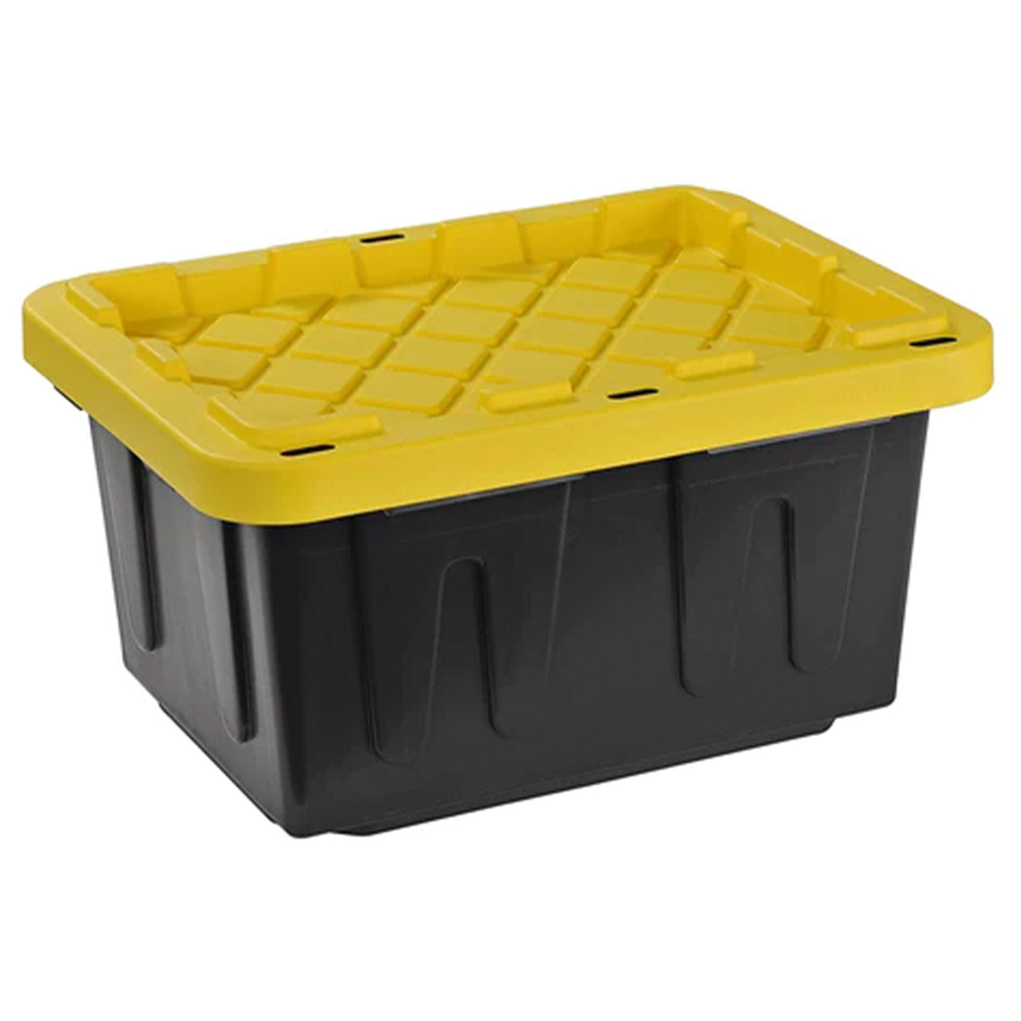 Juggernaut Storage 5 Gal Lockable Plastic Storage Tote, (Set of 2 ...