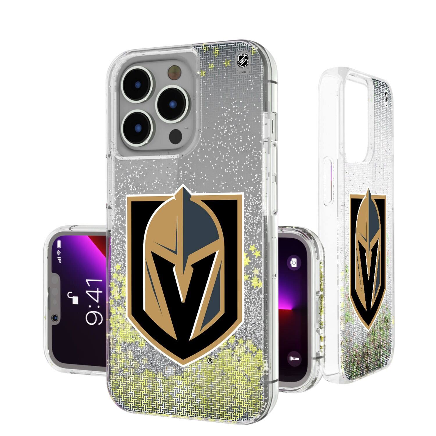 Keyscaper NHL Vegas Golden Knights Linen Logo iPhone Glitter Case 16 ...
