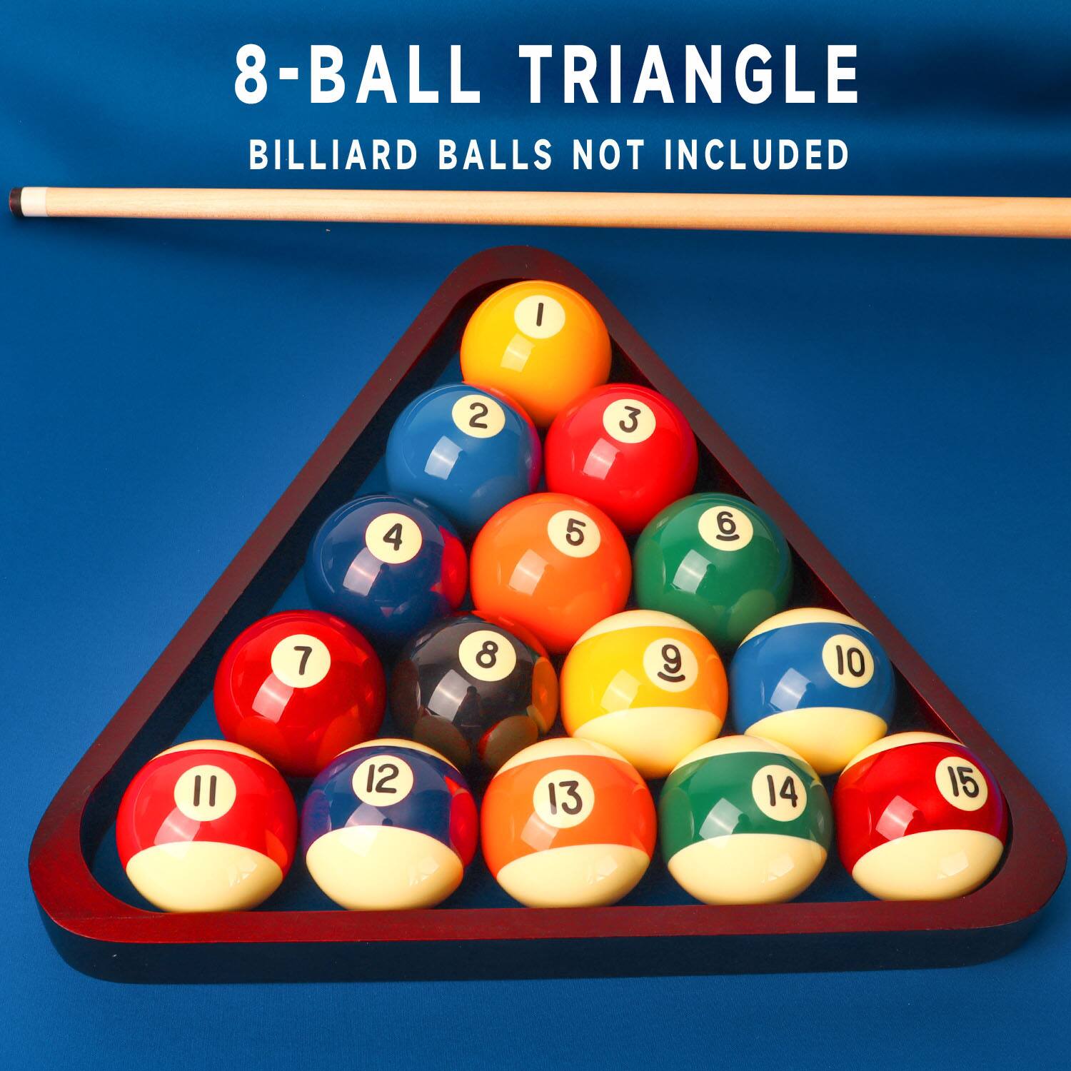 GSE Games & Sports Expert Solid Wood 8 Ball Triangle Ball Rack for 2 1/ ...