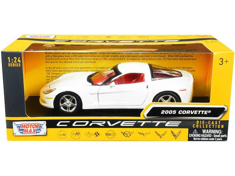2005 Chevrolet Corvette C6 White with Red Interior "History of Corvette ...