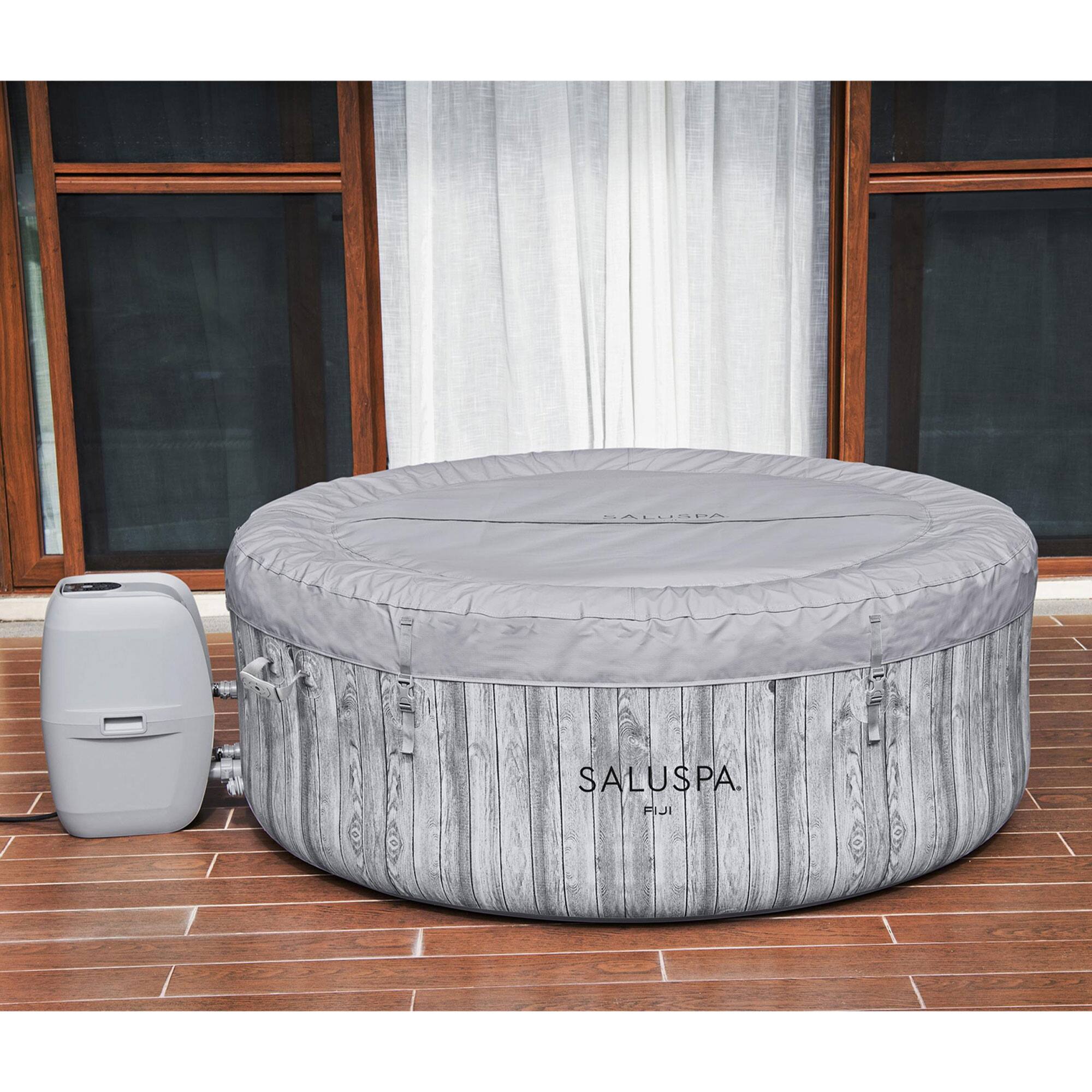 Bestway SaluSpa AirJet Inflatable Hot Tub with 120 Soothing Jets, Gray ...