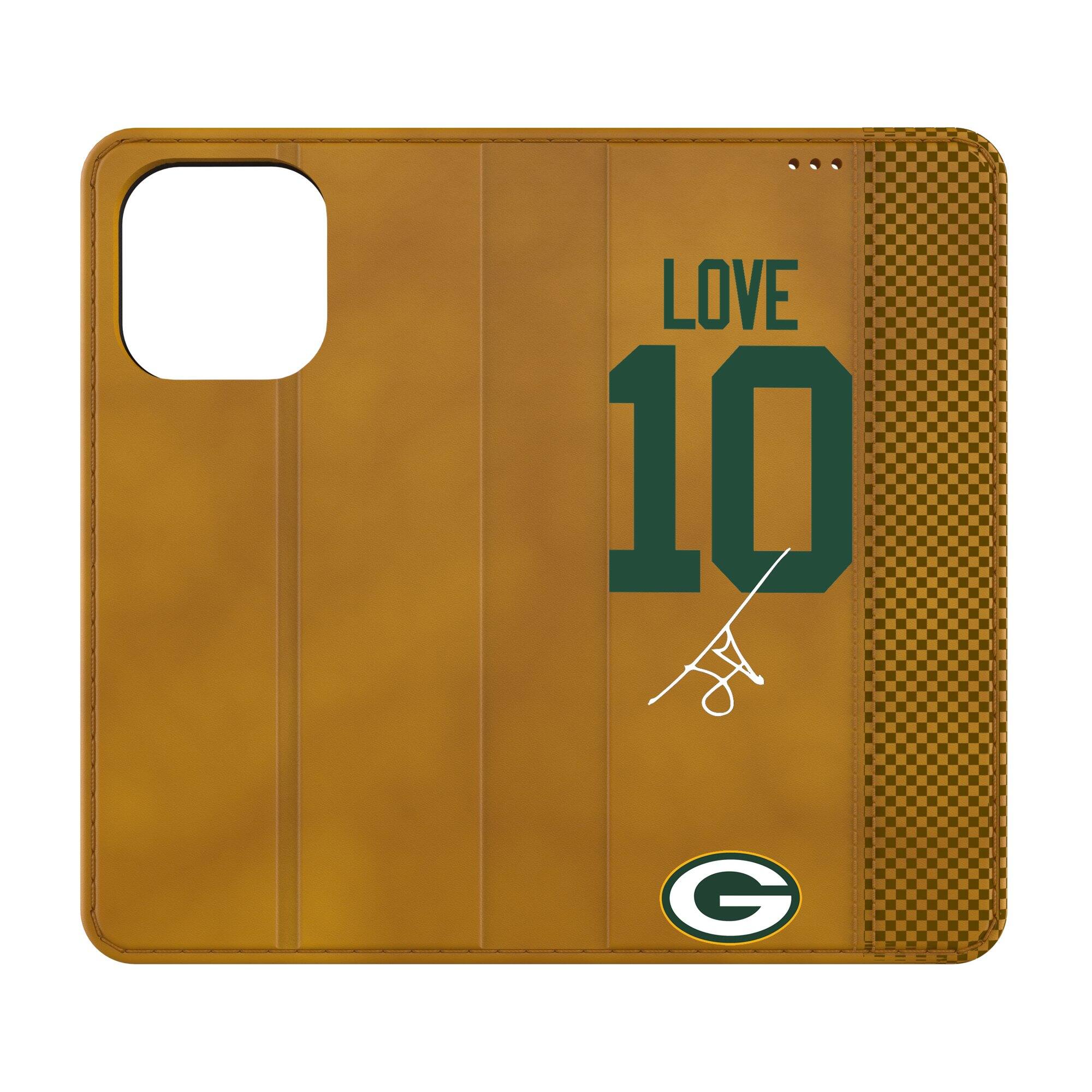Keyscaper NFL Jordan Love Green Bay Packers Folio iPhone Case 15 Plus ...