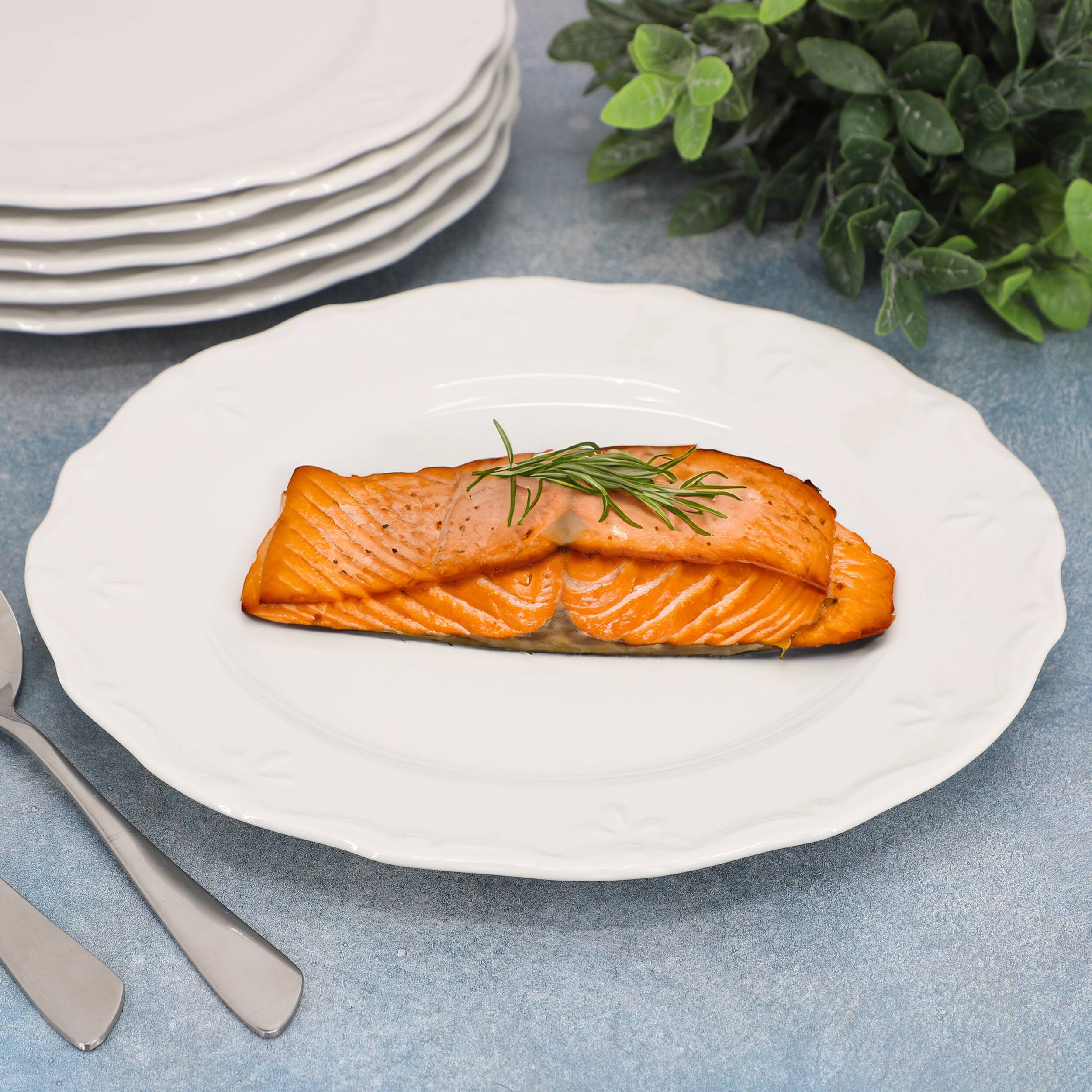 Elama Henryi 6 Piece 10.6 Inch Porcelain Dinner Plate Set White ...