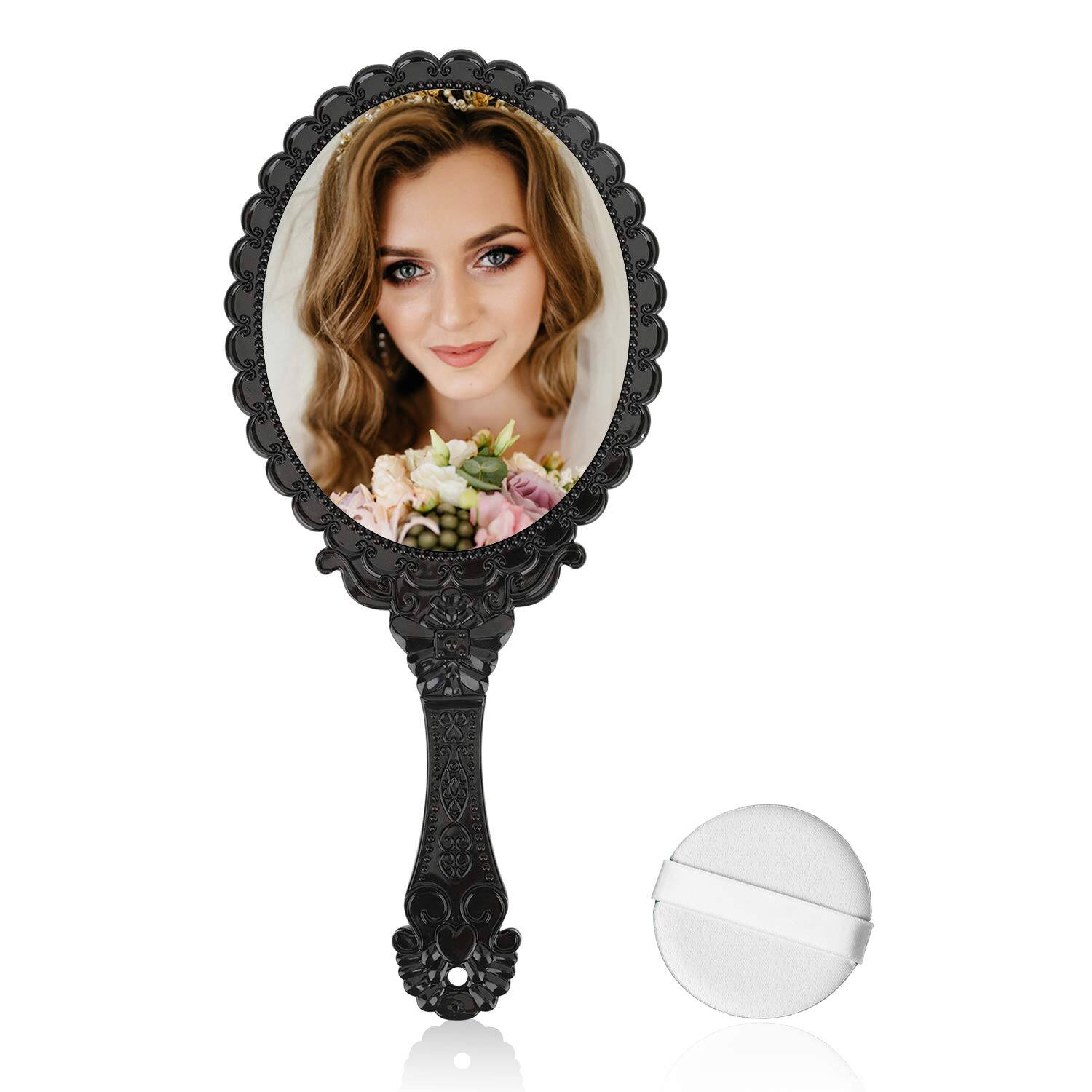 Pacoar Cade Hand Mirror With Handle Vintage Princess For Women Embossed ...