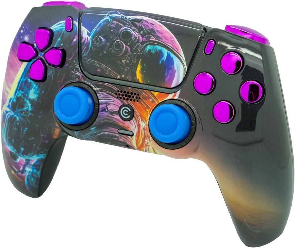 Custom Controllerzz Custom Wireless Controller for PS5 Astronaut & Purple Chrome Inserts - Best Buy