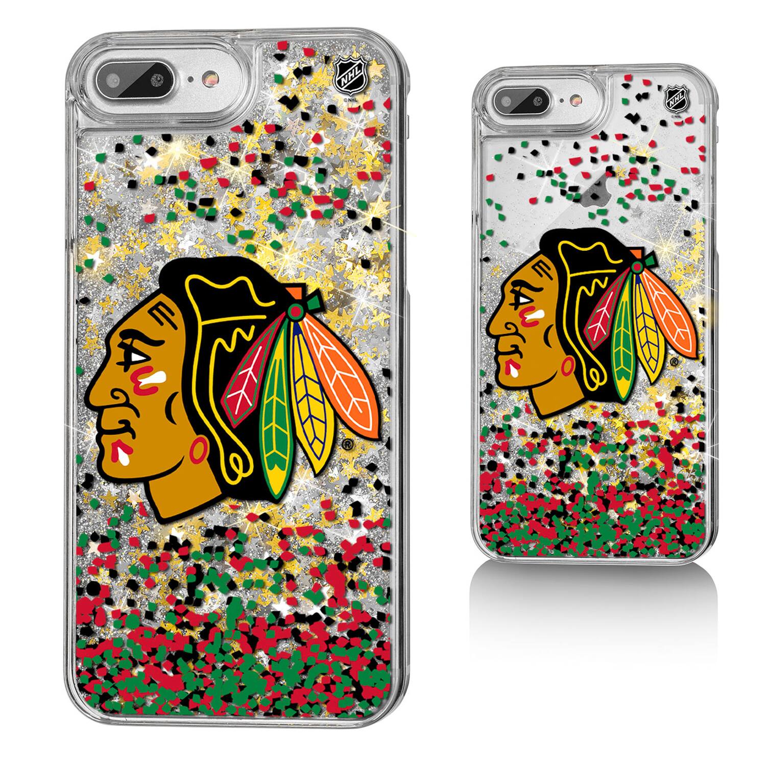 Keyscaper NHL Chicago Blackhawks iPhone Confetti Glitter Case 16 Pro ...