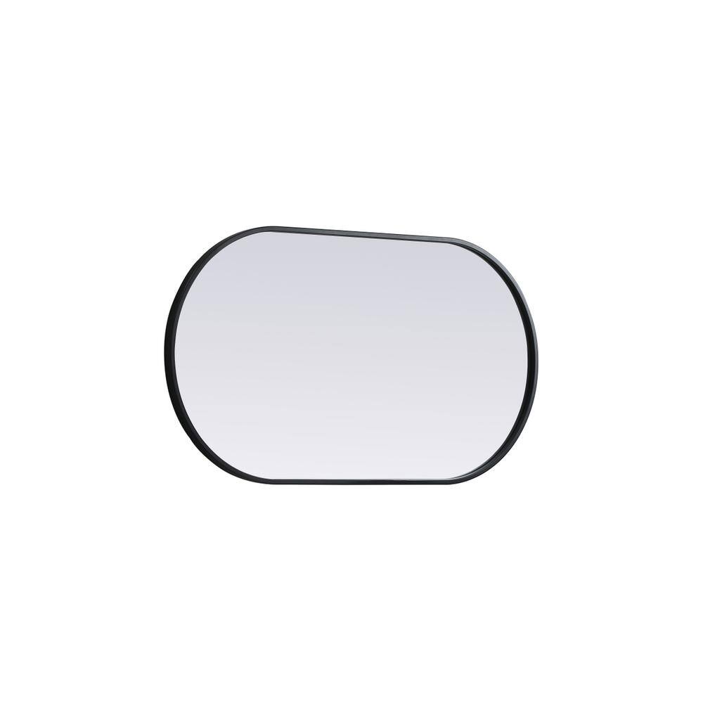 Elegant Decor Metal Frame Oval Mirror 20x36 Inch Black BG3607966 - Best Buy