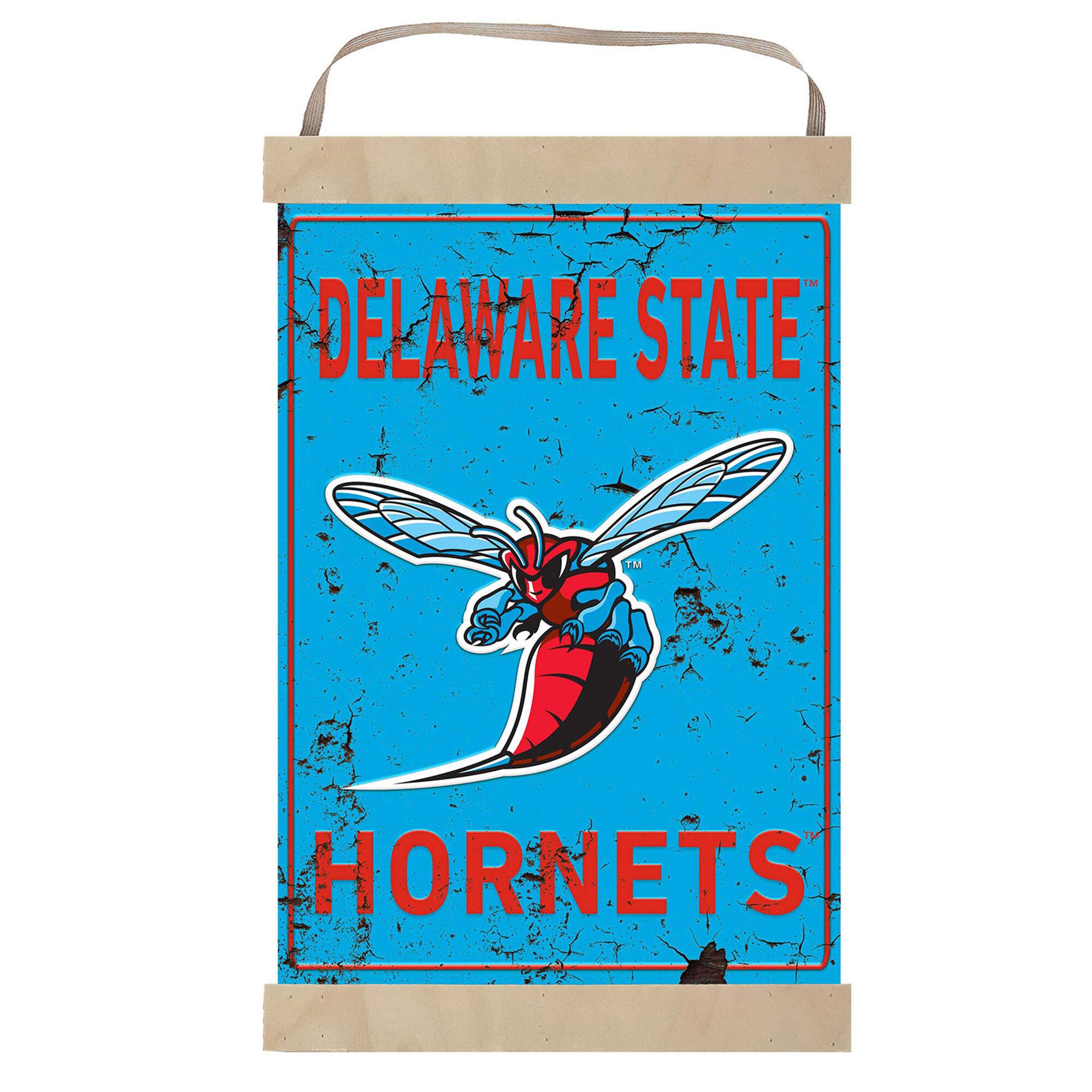 Jardine Delaware State Hornets Retro Logo Banner Sign Blue 4941783 ...