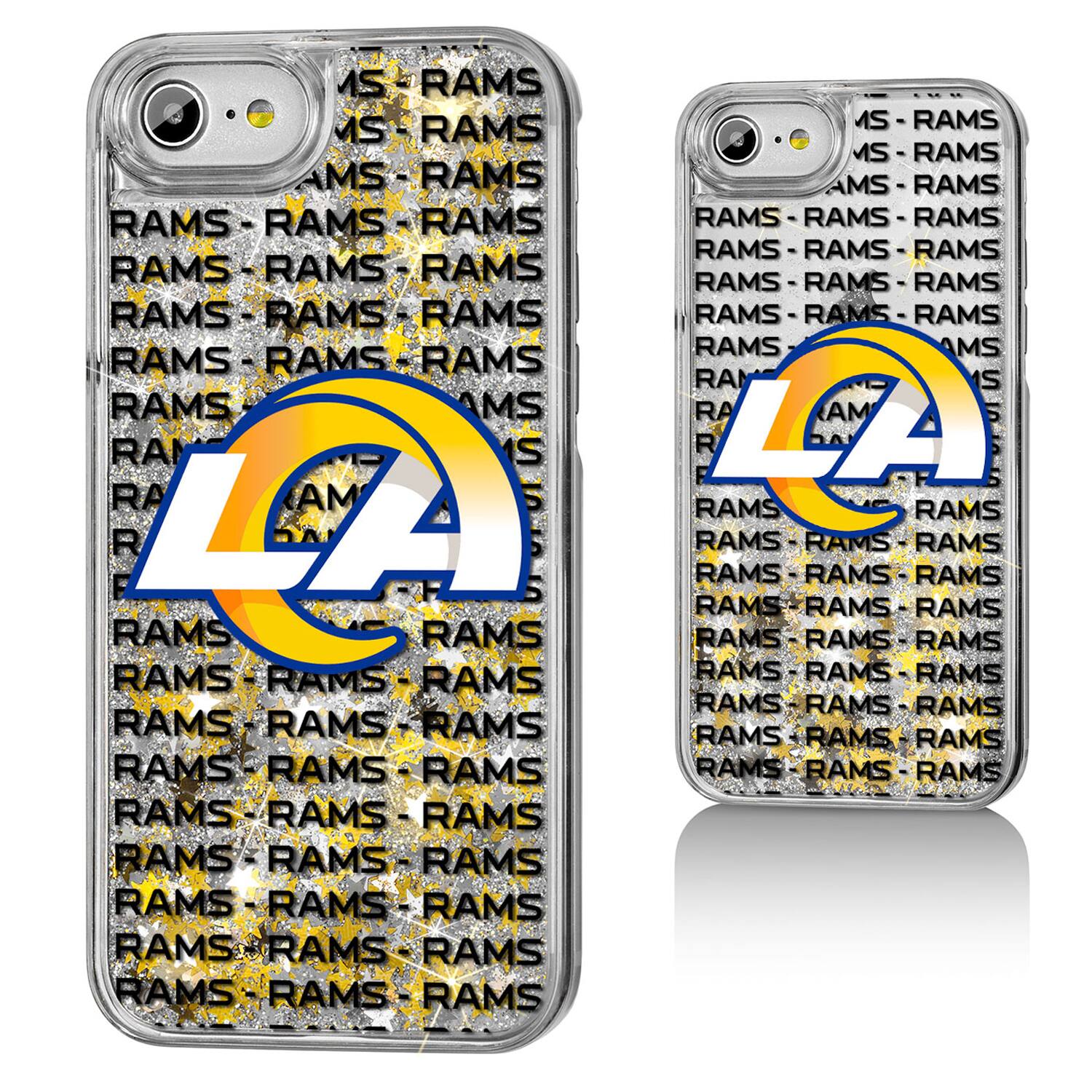Keyscaper NFL Los Angeles Rams iPhone Text Backdrop Design Glitter Case ...