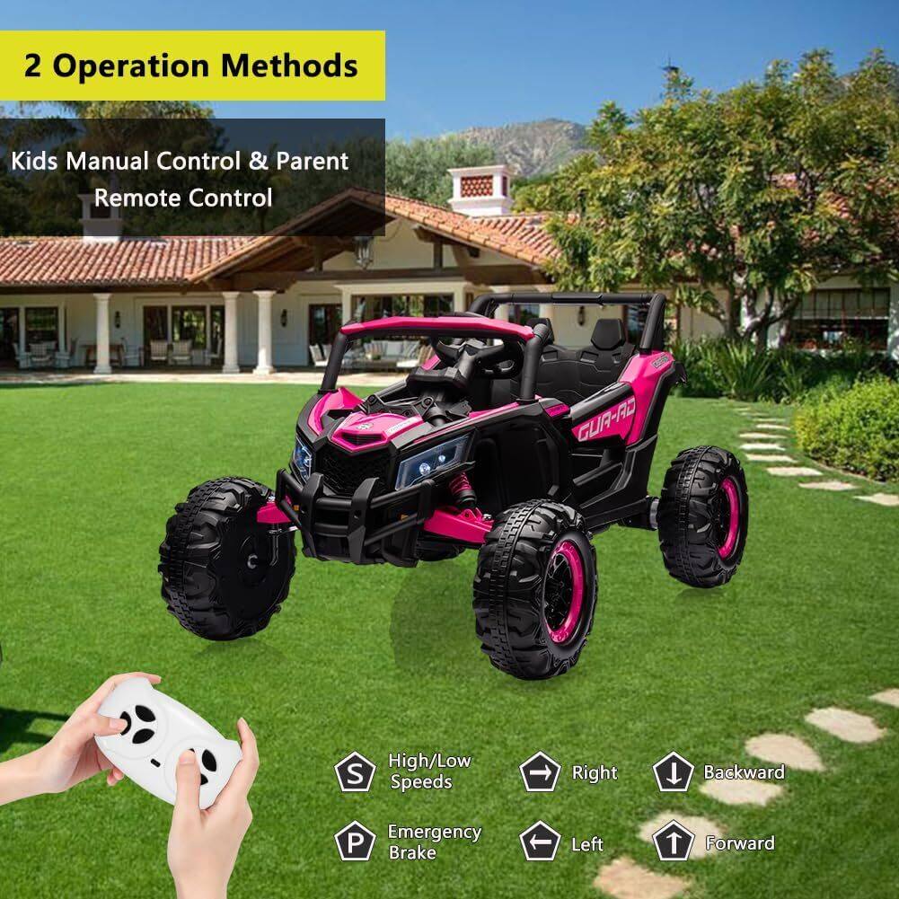 GARVEE 24V 2 Seater Ride on UTV Car, Battery Powered Electric Vehicle ...