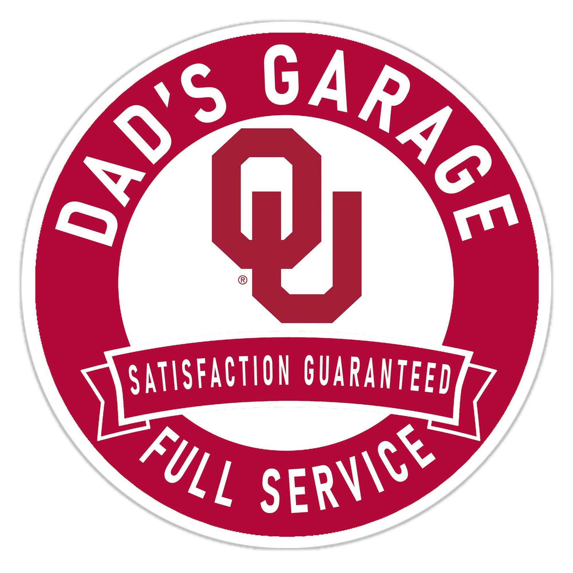 Fan Creations Oklahoma Sooners 16" Dad's Garage Wood Sign Multicolor ...