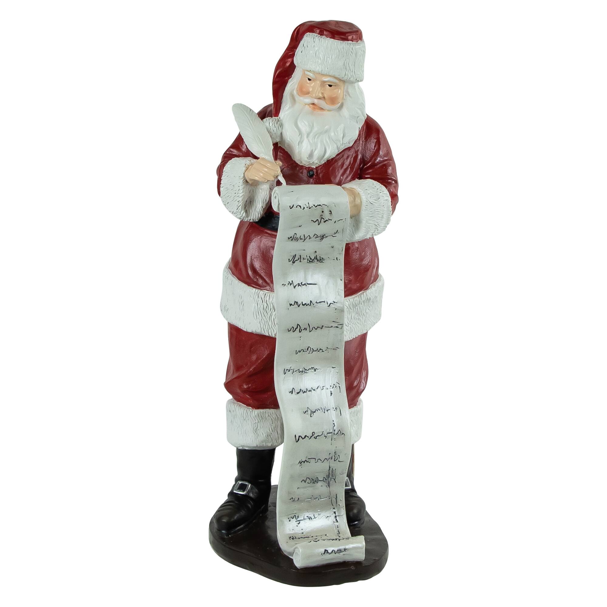 Northlight Santa Claus with Naughty or Nice List Christmas Figure 14 ...