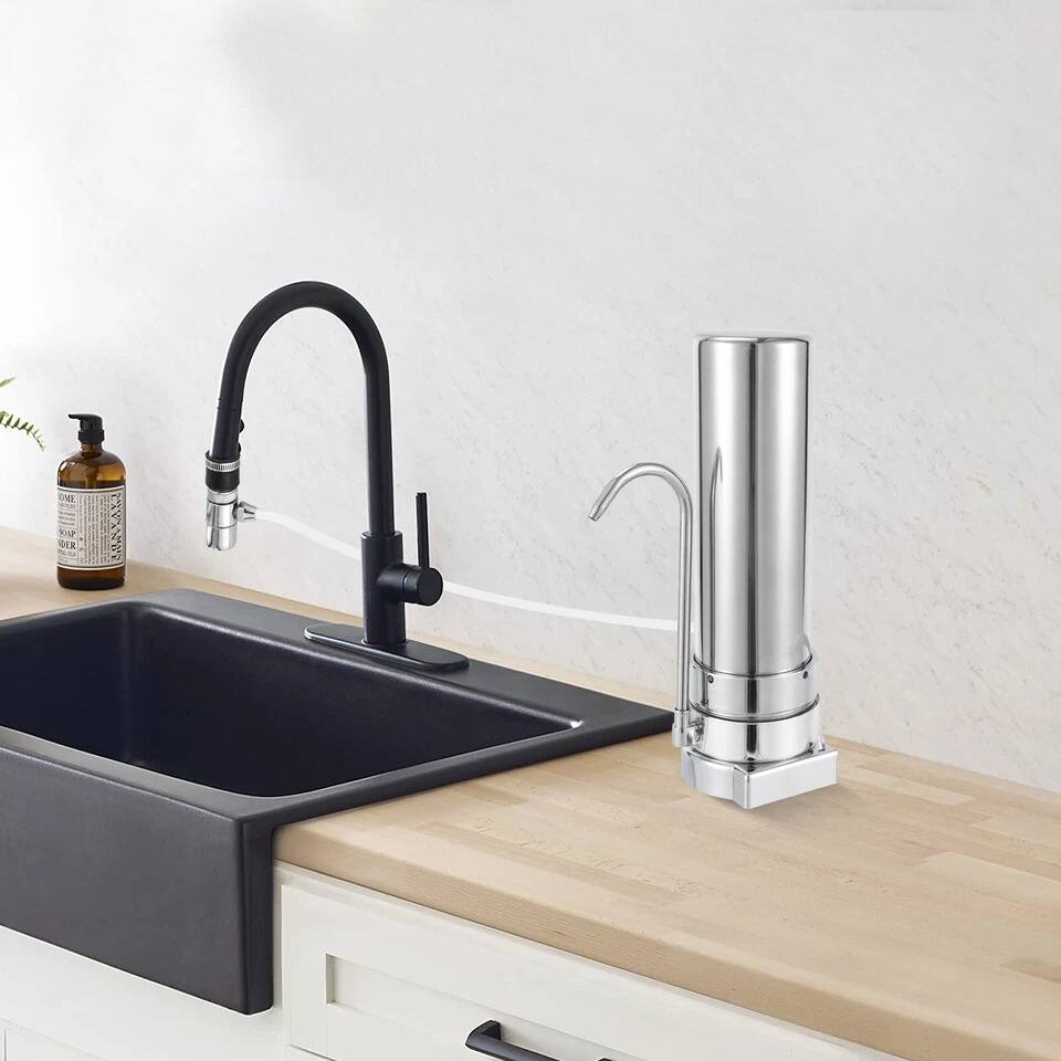 Home Collection Stainless Steel Countertop Water Filtration System with ...