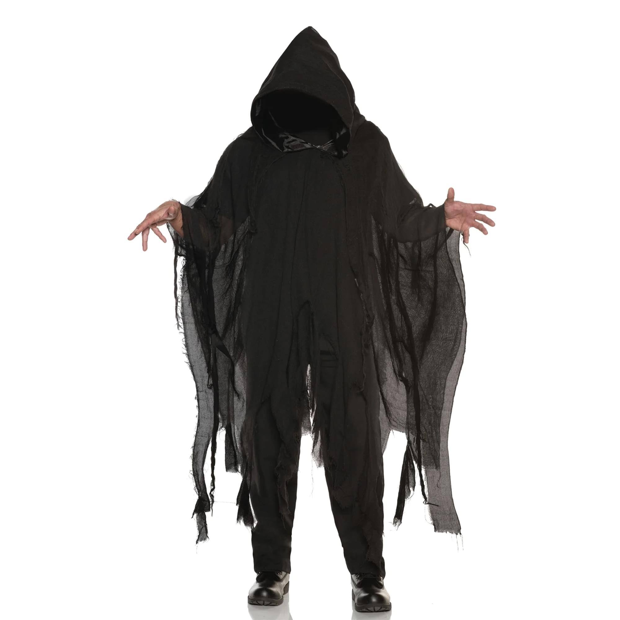 Underwraps Shredded Phantom Adult Hooded Costume Cape | Standard Black ...