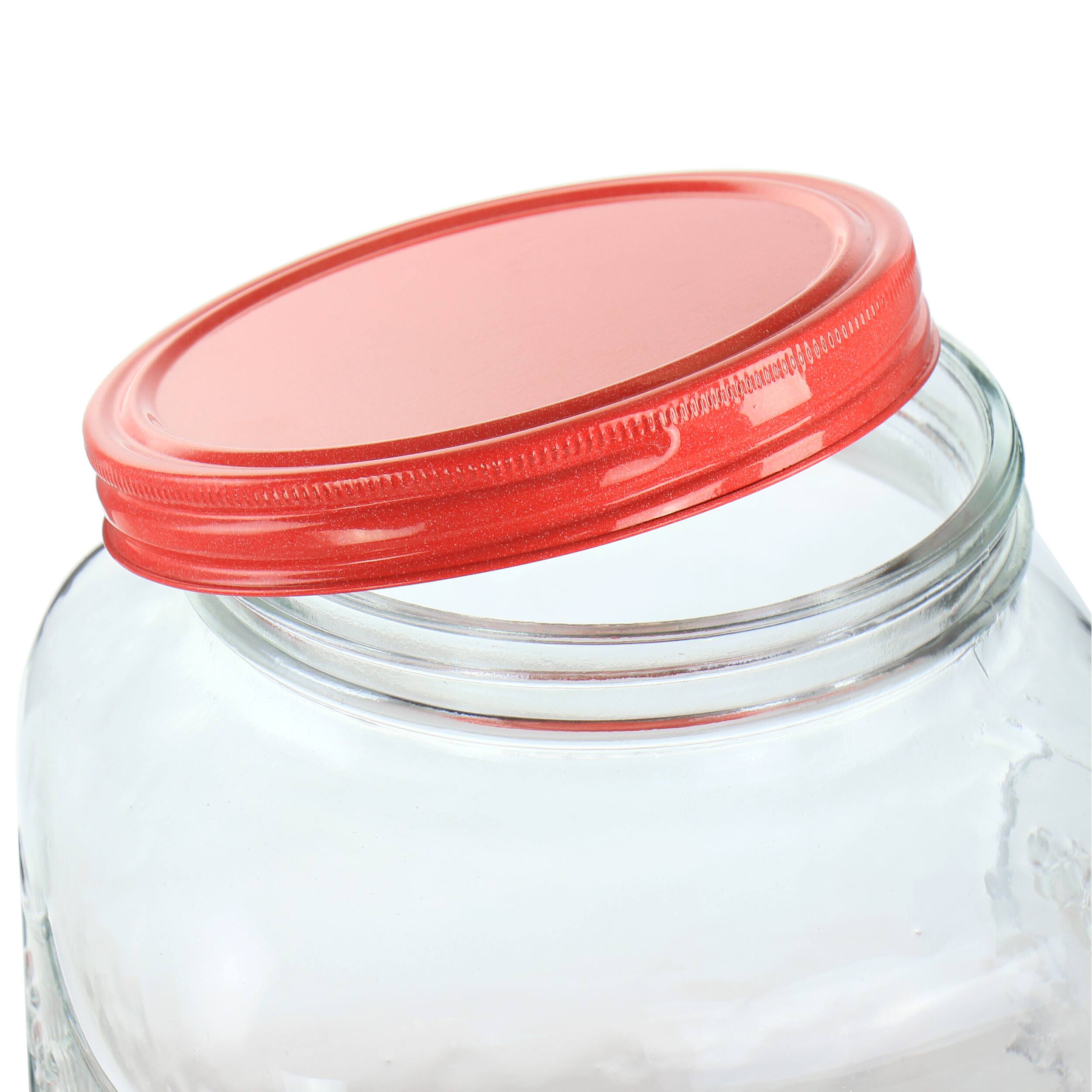 Gibson Home Chiara 2 Gallon Glass Mason Jar Dispenser with Metal Lid ...