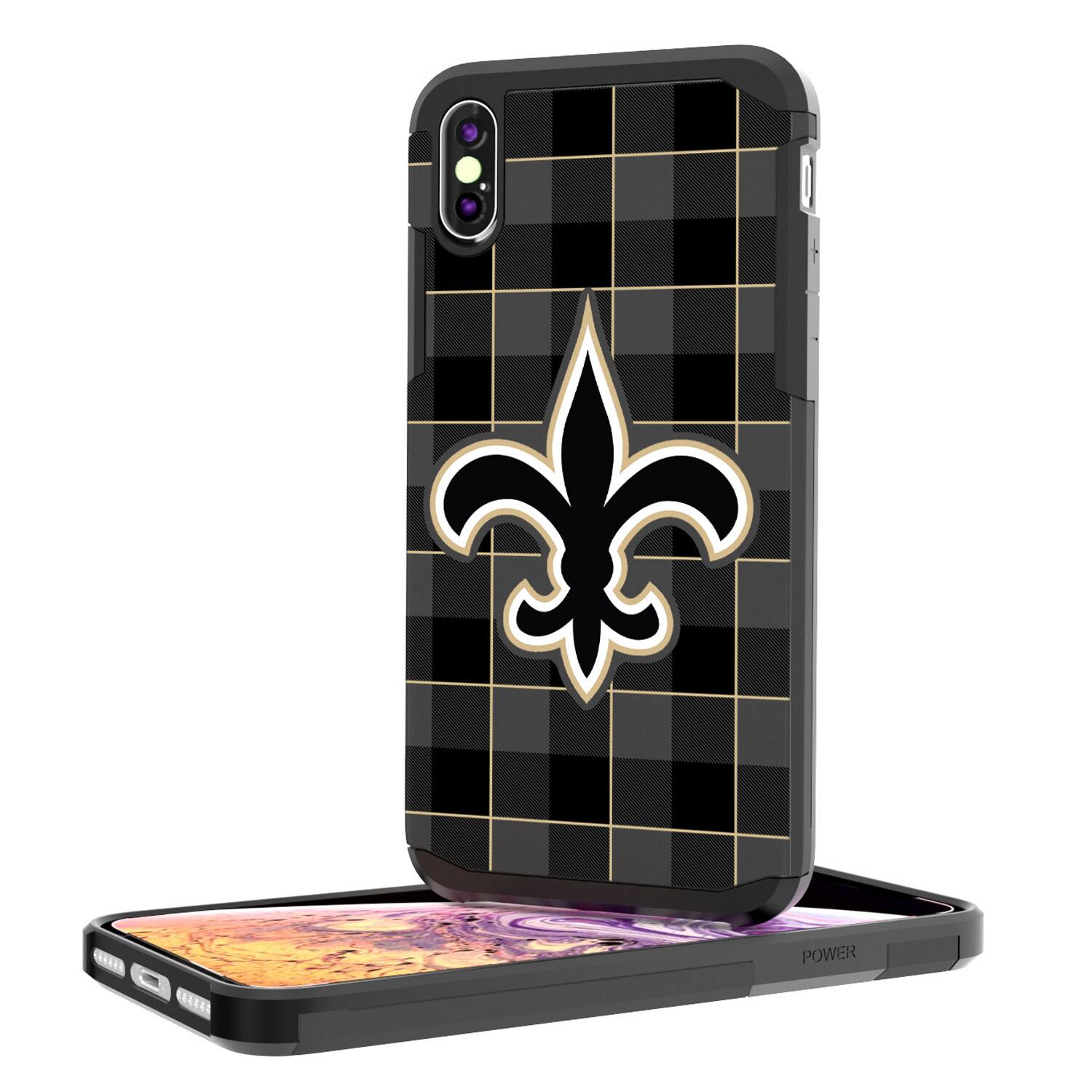 Keyscaper NFL New Orleans Saints iPhone Rugged Plaid Design Case 12 Pro ...