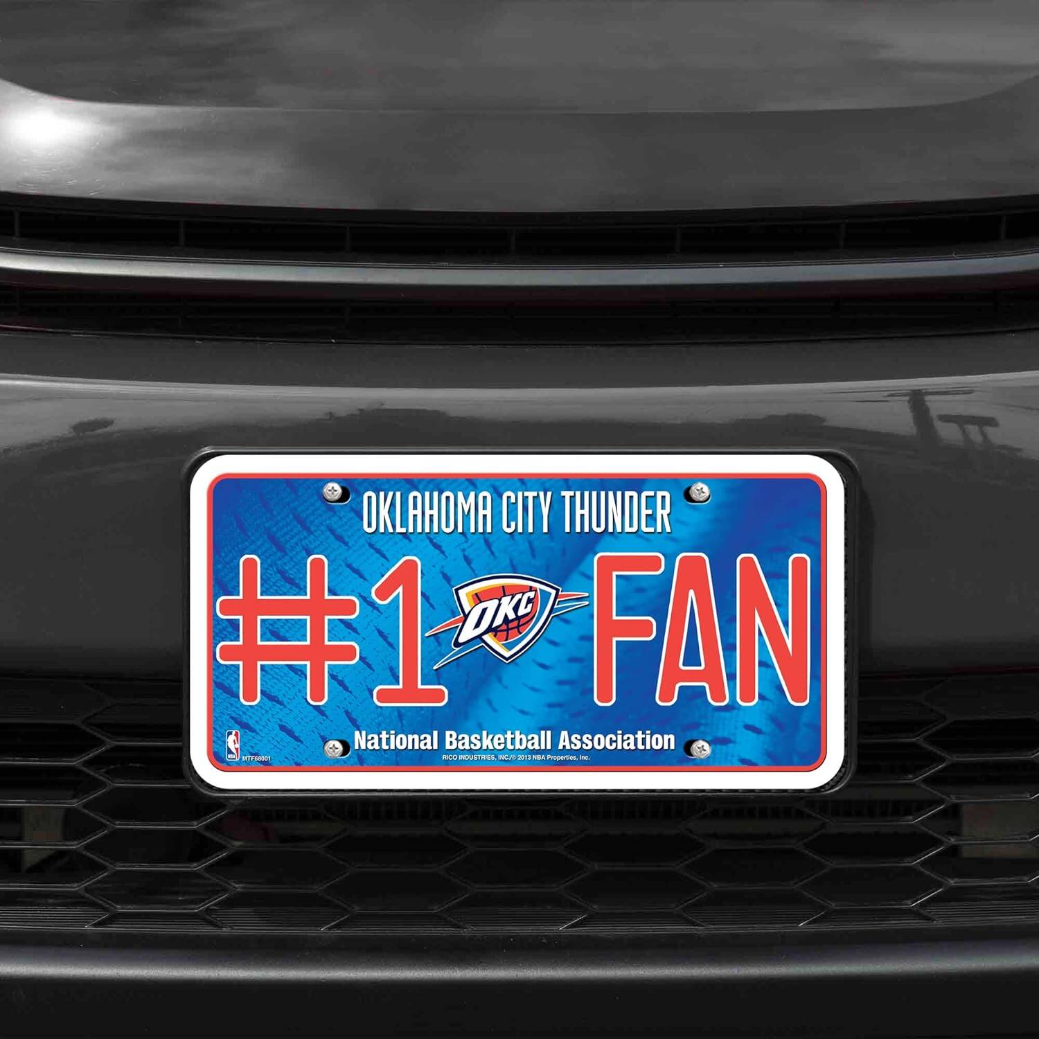 Rico Industries Oklahoma City Thunder #1 Fan Metal License Plate Tag ...