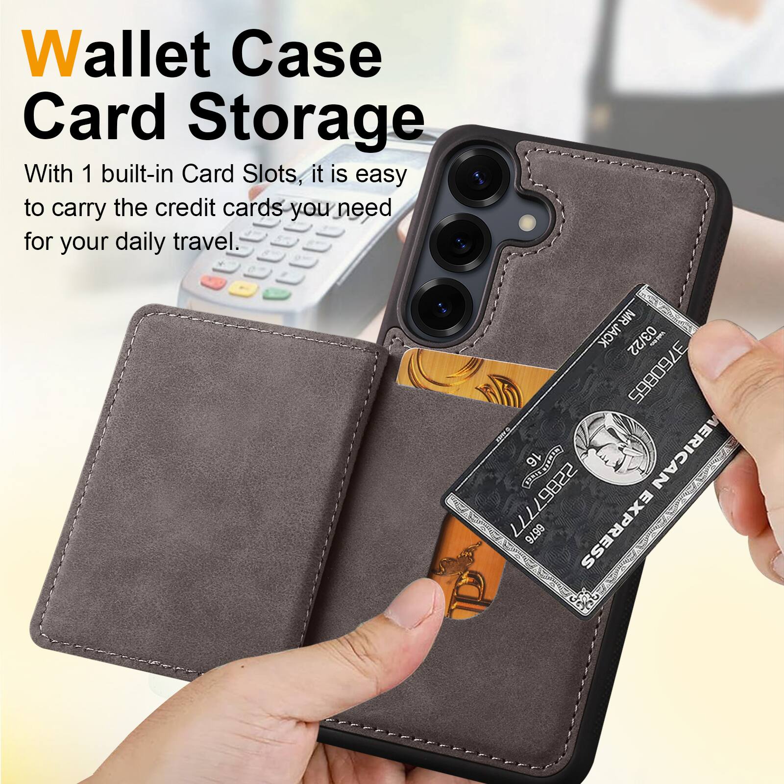 Dteck RFID Blocking Back Wallet Case for Samsung Galaxy S24 FE ...