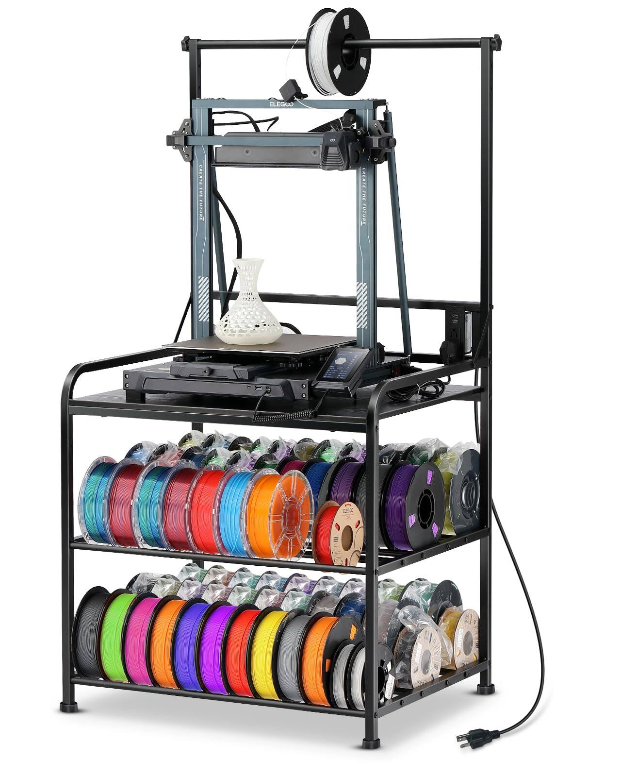 The Best Inks 3d Printer Rack Filaments Storage Rolling Printing Stand ...