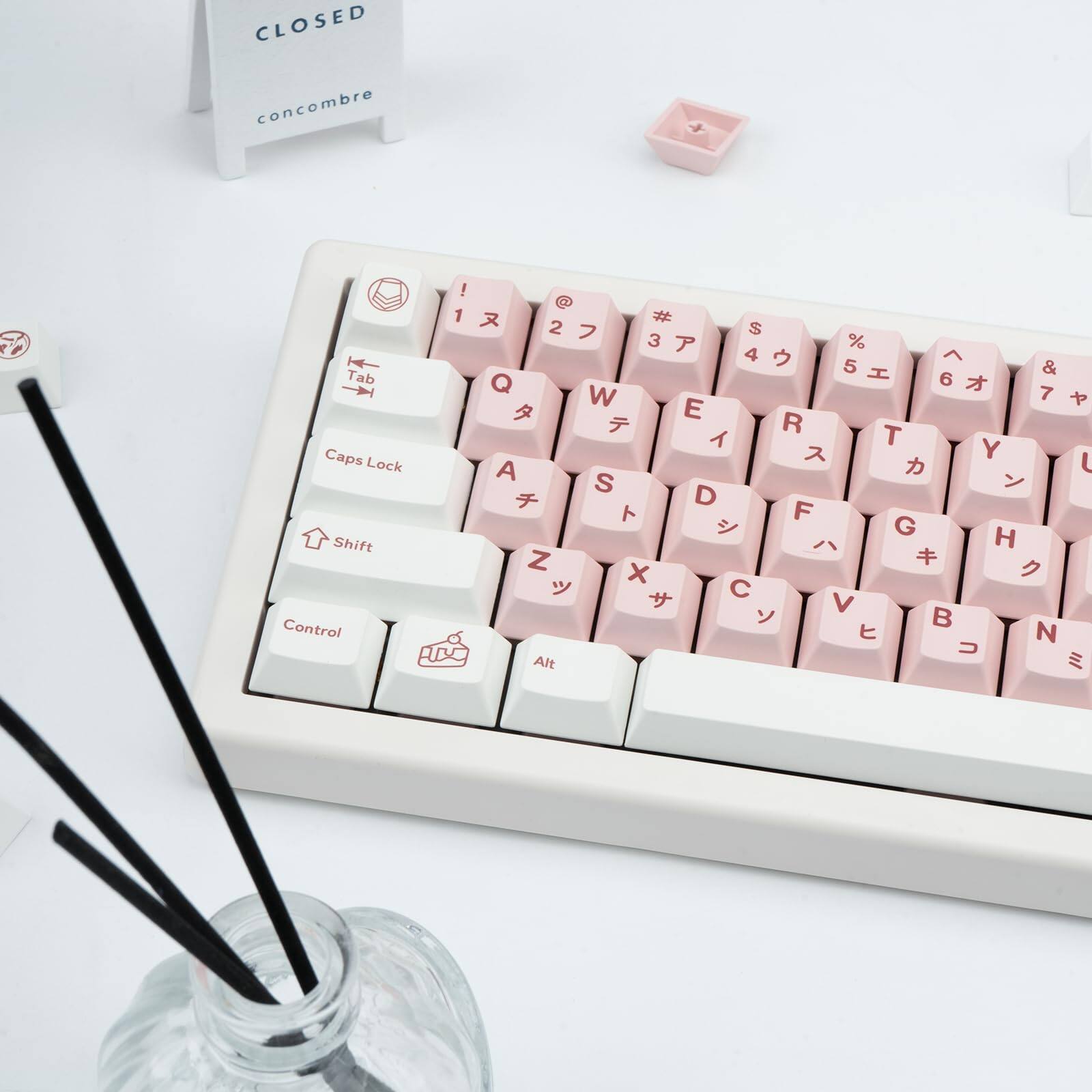Earthley Blooms Pbt Keycaps Dye Sublimation Pink Cute Cherry Profile ...