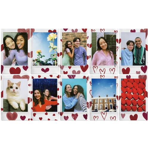 Fujifilm INSTAX MINI Instant Film (10 Exposures) Bundle Heart Sketch ...