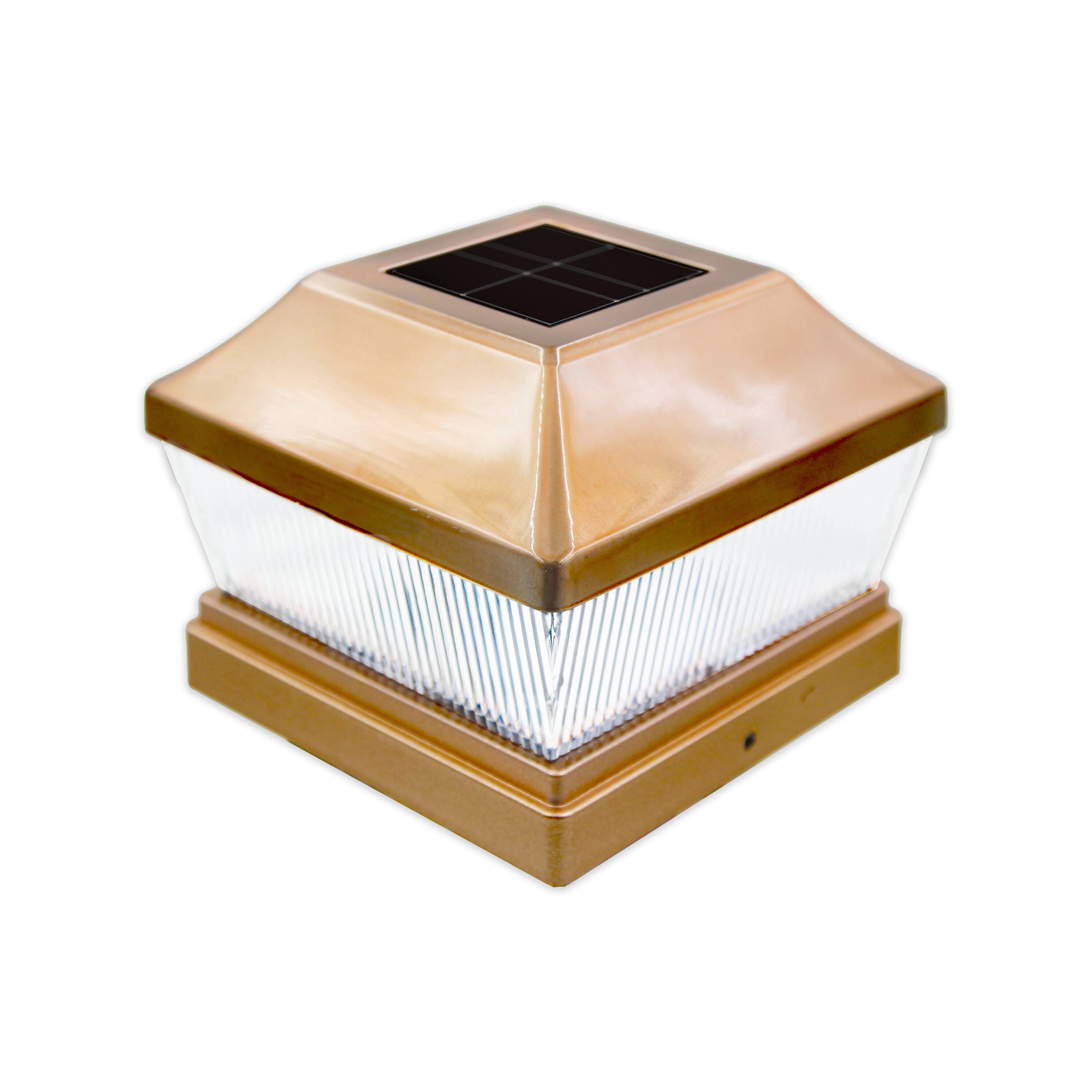 FC Design Ultra Bright Stainless Copper Solar Post Light 2 SMD LED 28 ...