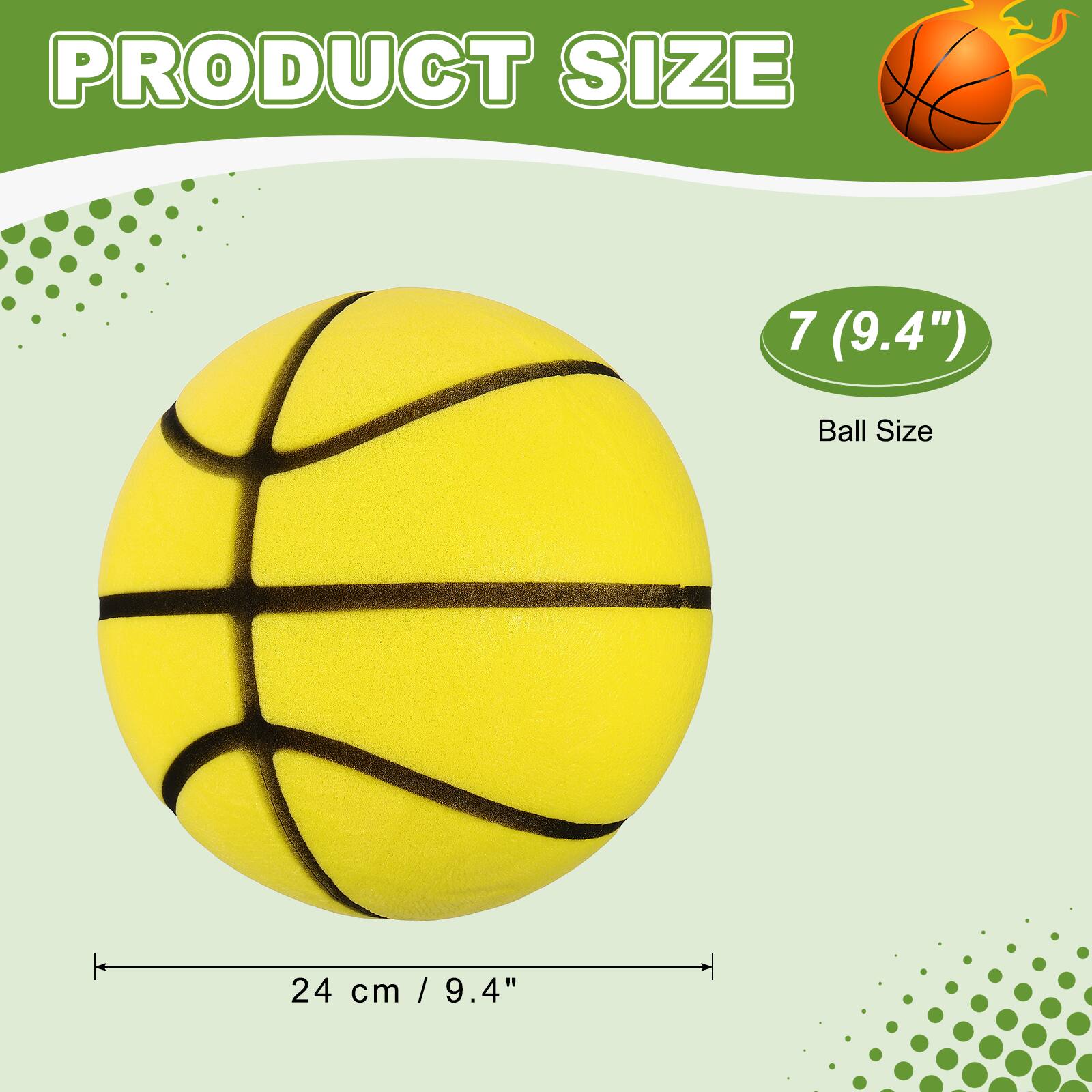 Unique Bargains Silent Basketball Size 7 (9.4") Quiet Basketball High ...