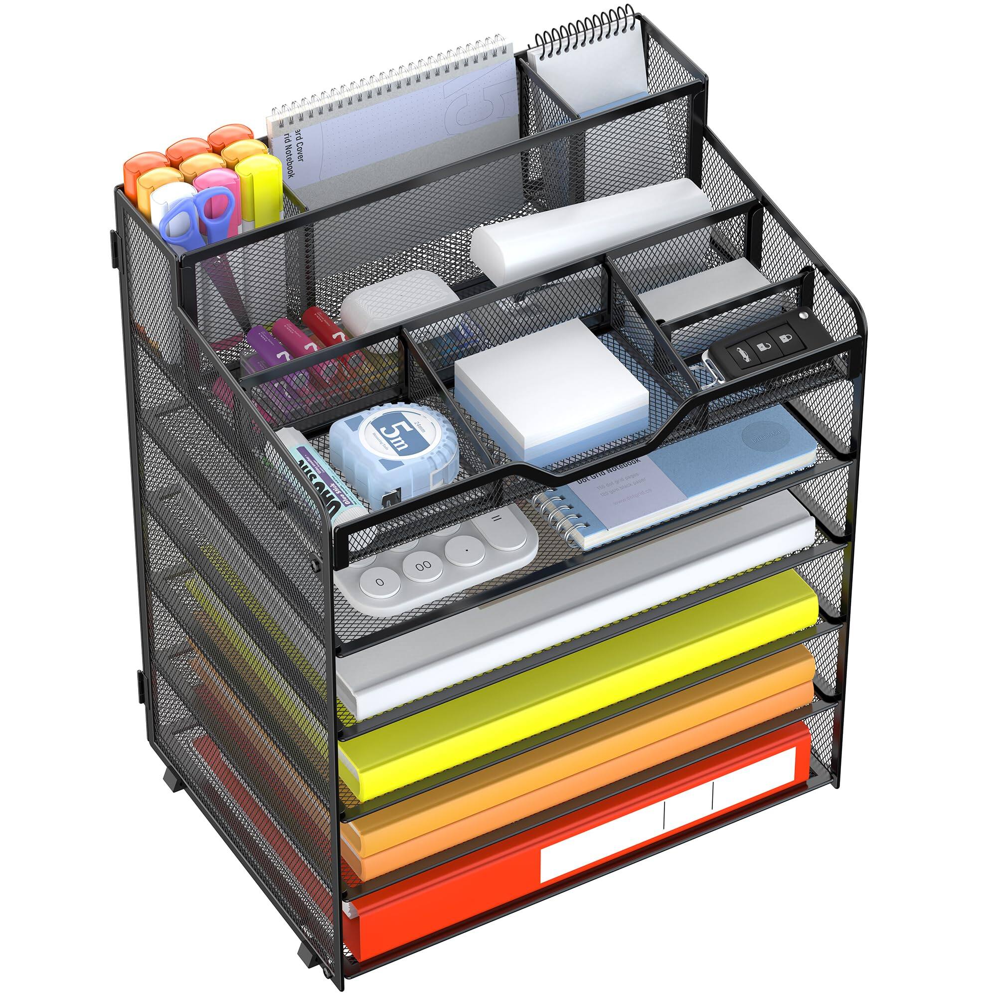 Paradigms Interiors 5 Tier Mesh Desk Organizer For Paper Office ...