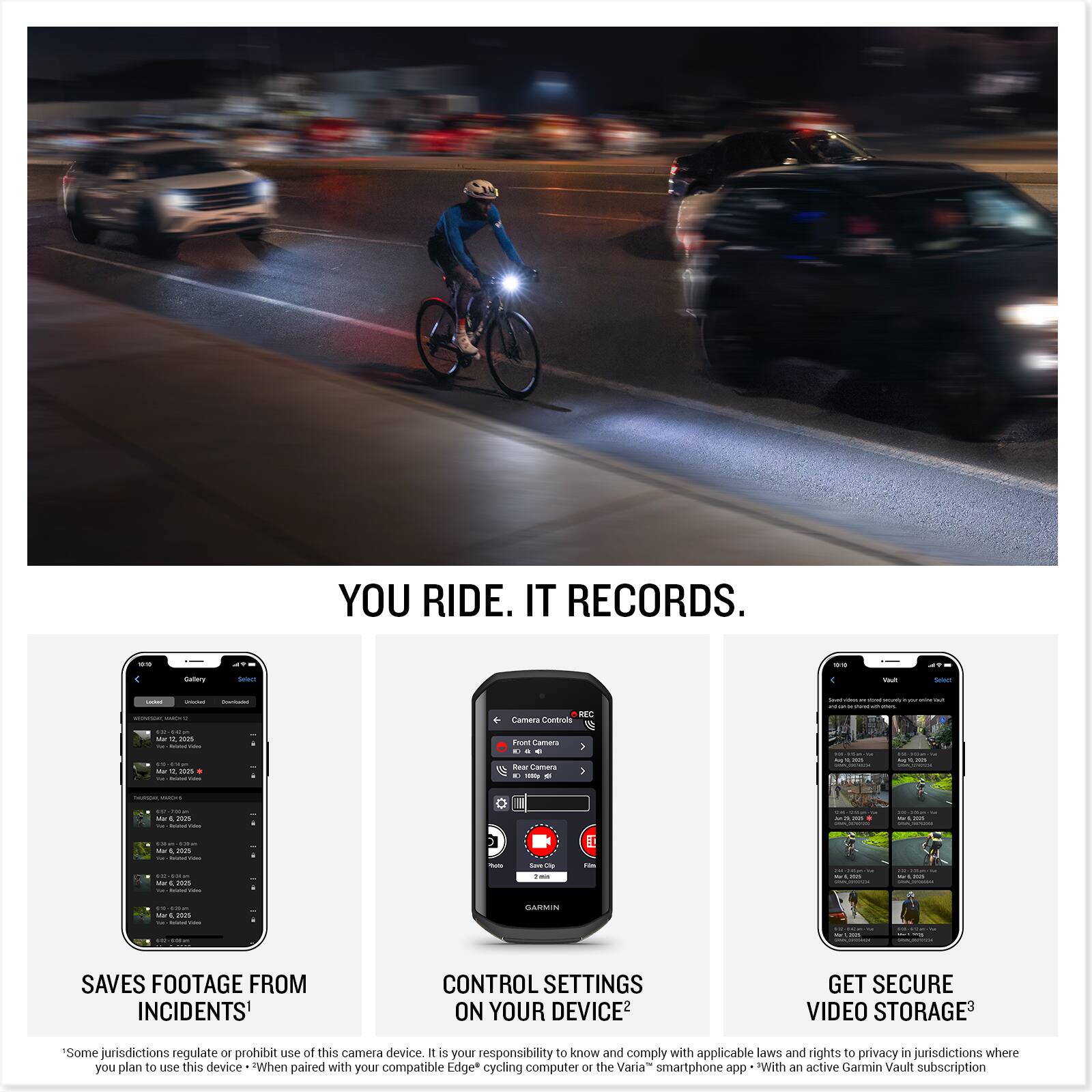 Garmin Varia Vue Smart Bike Light with 4K Camera Black 010-02911-00 - Best Buy