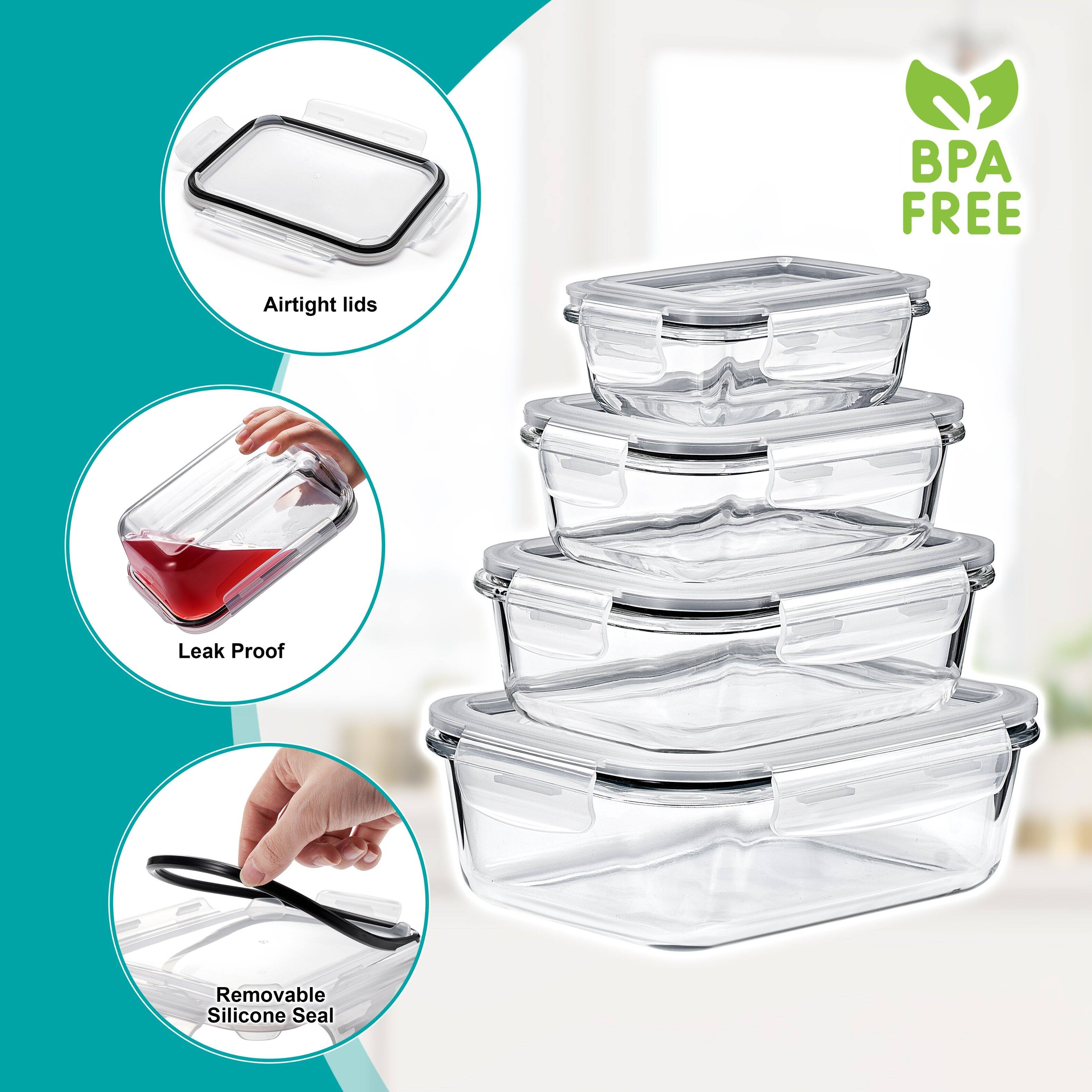 Sorbus 16 Piece Glass Food Storage Containers with Lids Airtight ...