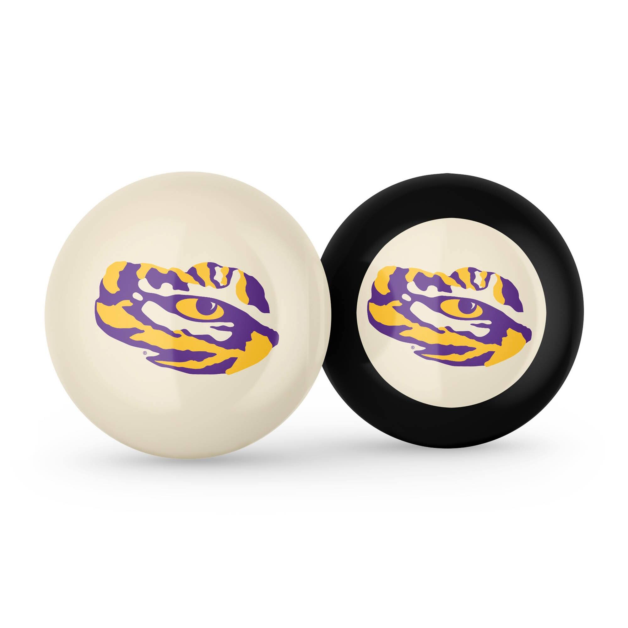 Imperial LSU Tigers Logo Cue Ball & 8 Ball Combo Set White 201745878 ...