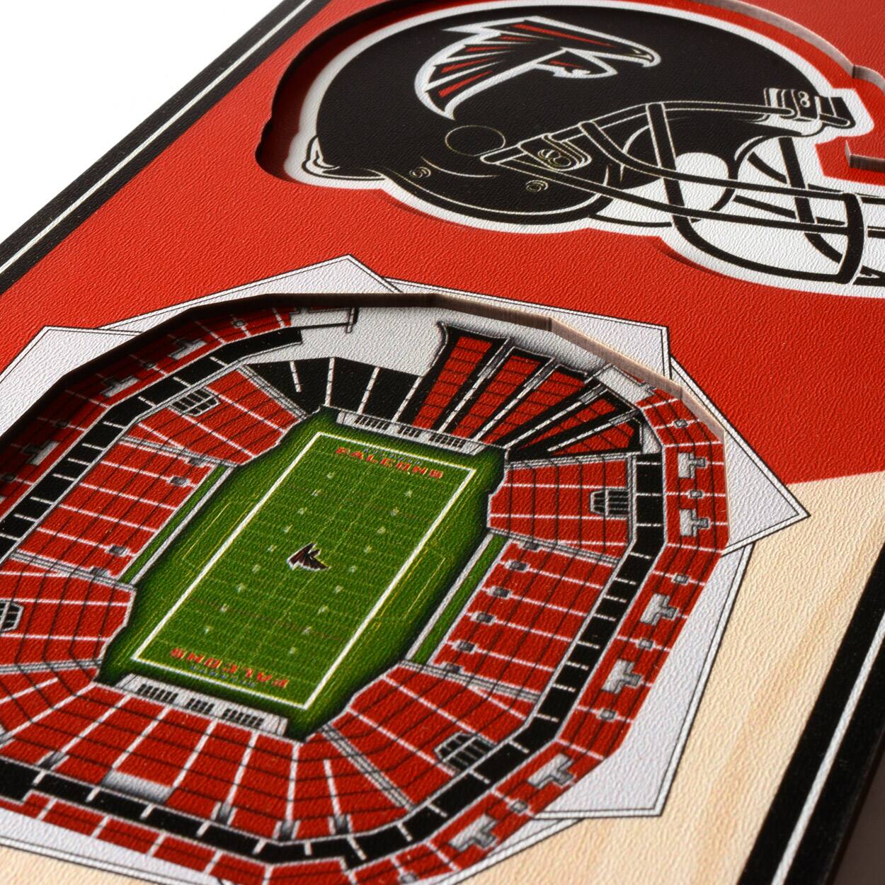 YouTheFan Atlanta Falcons 6'' x 19'' 3D StadiumView Banner Multicolor ...