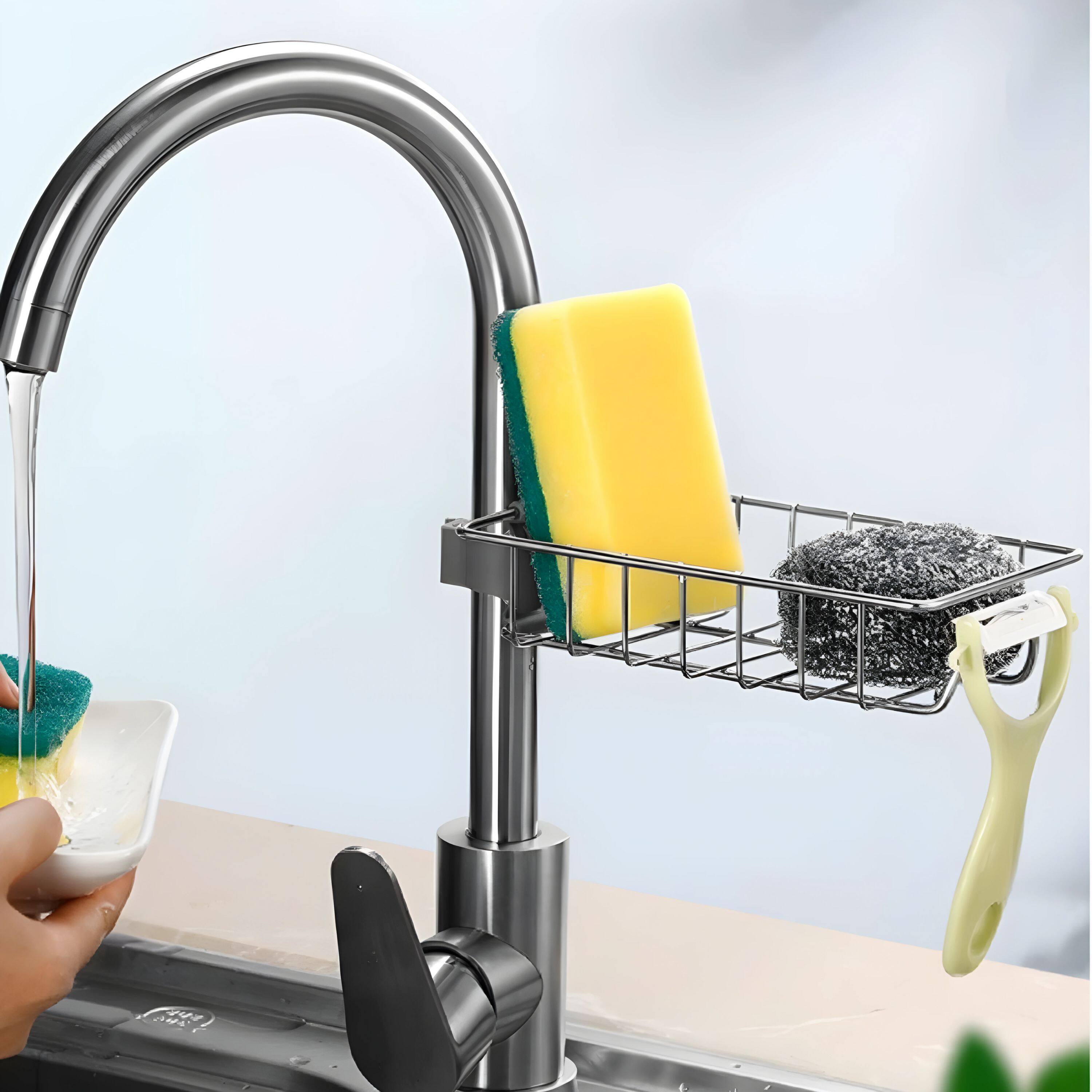 Kitcheniva Kitchen Dish Drain Rack For Sponge Soap & Dish Cloth Silver A0431 - Best Buy