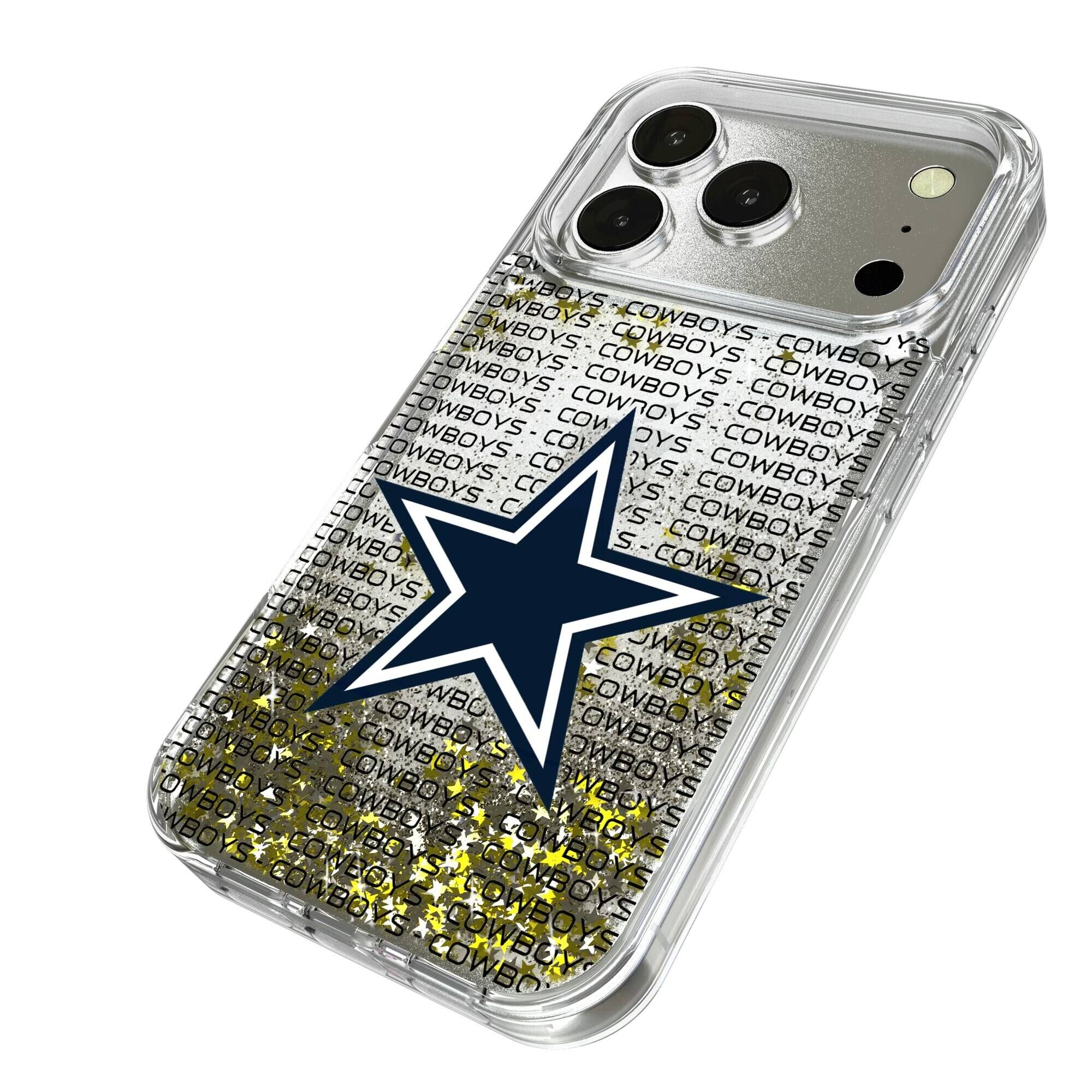 Keyscaper NFL Dallas Cowboys iPhone Text Backdrop Design Glitter Case ...