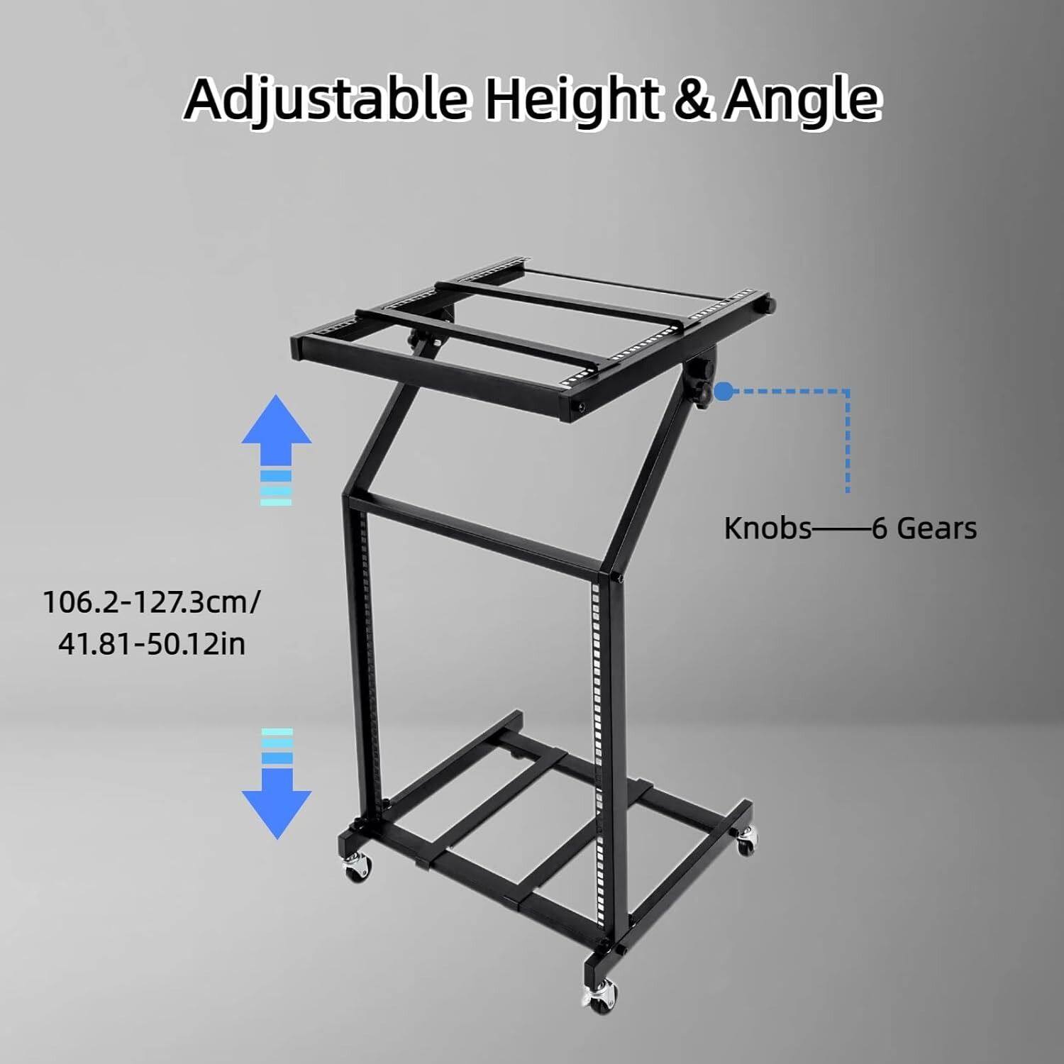Stock Preferred 12U DJ Adjustable Mixer Stand Rack Mount with Lockable ...