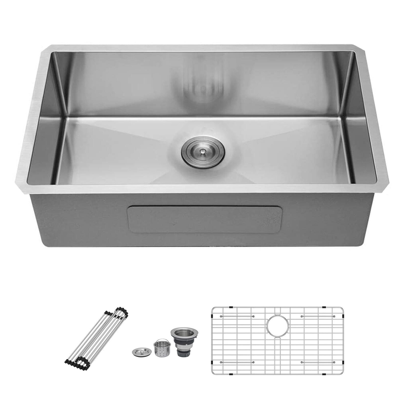 Siljoy 33 Inch Undermount Sink 33"x19"x10" Stainless Steel Kitchen Sink ...