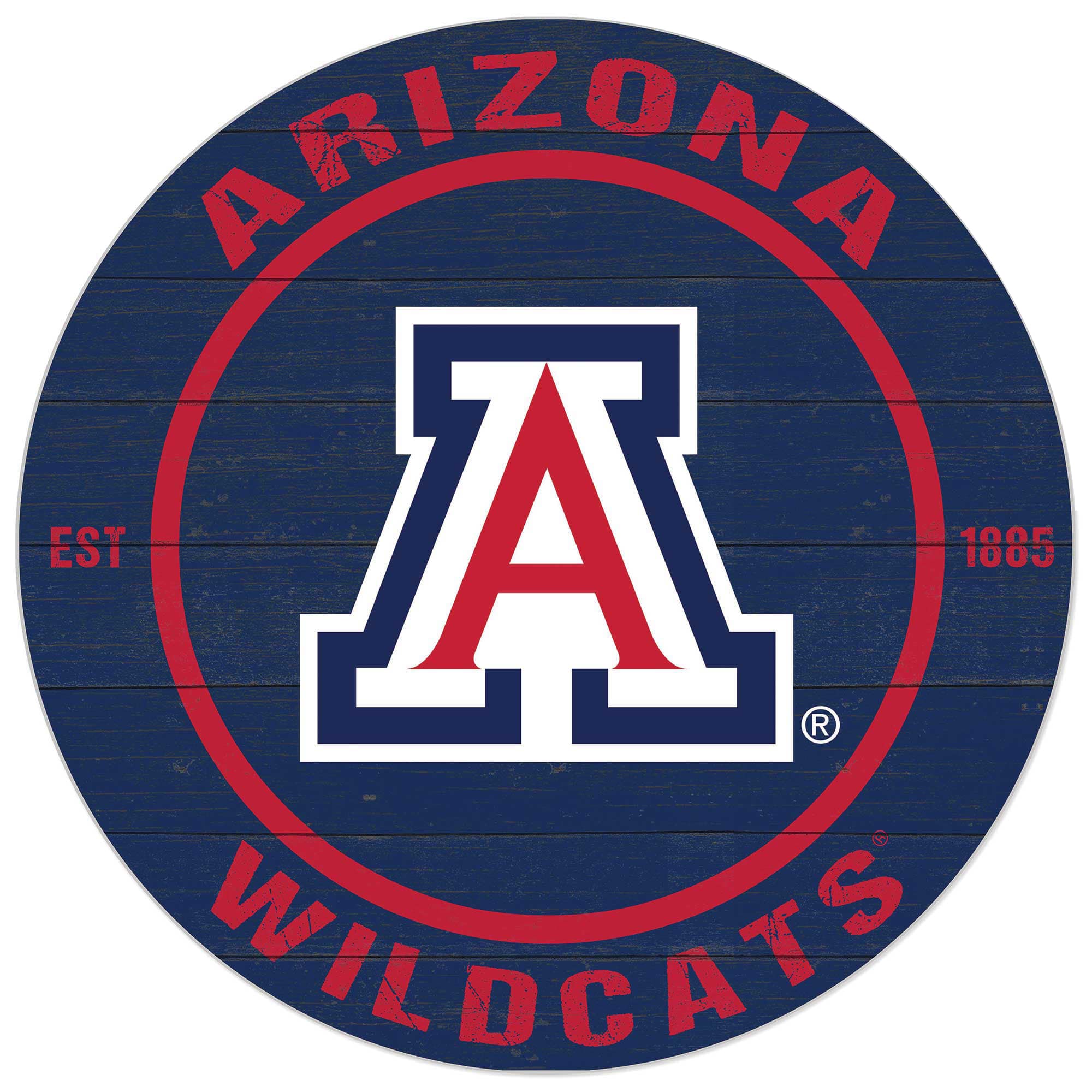 Circle Fitness Jardine - Arizona Wildcats 20'' x 20'' Indoor/Outdoor Circle Sign - Blue - buy ...