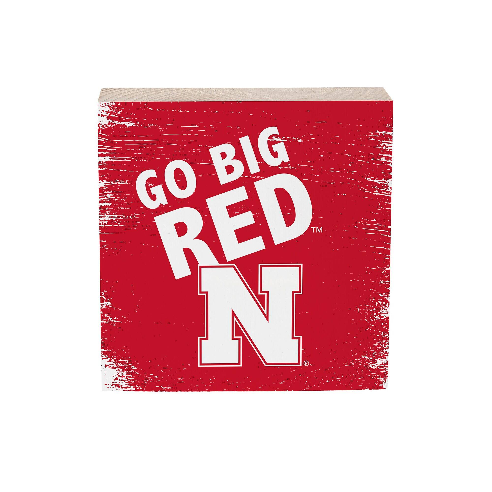 Evergreen Enterprises Nebraska Huskers 6" Square Fan Chant Wood Block ...