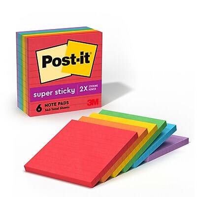 Post it Super Sticky Notes, 4" x 4", Playful Primaries Collection ...