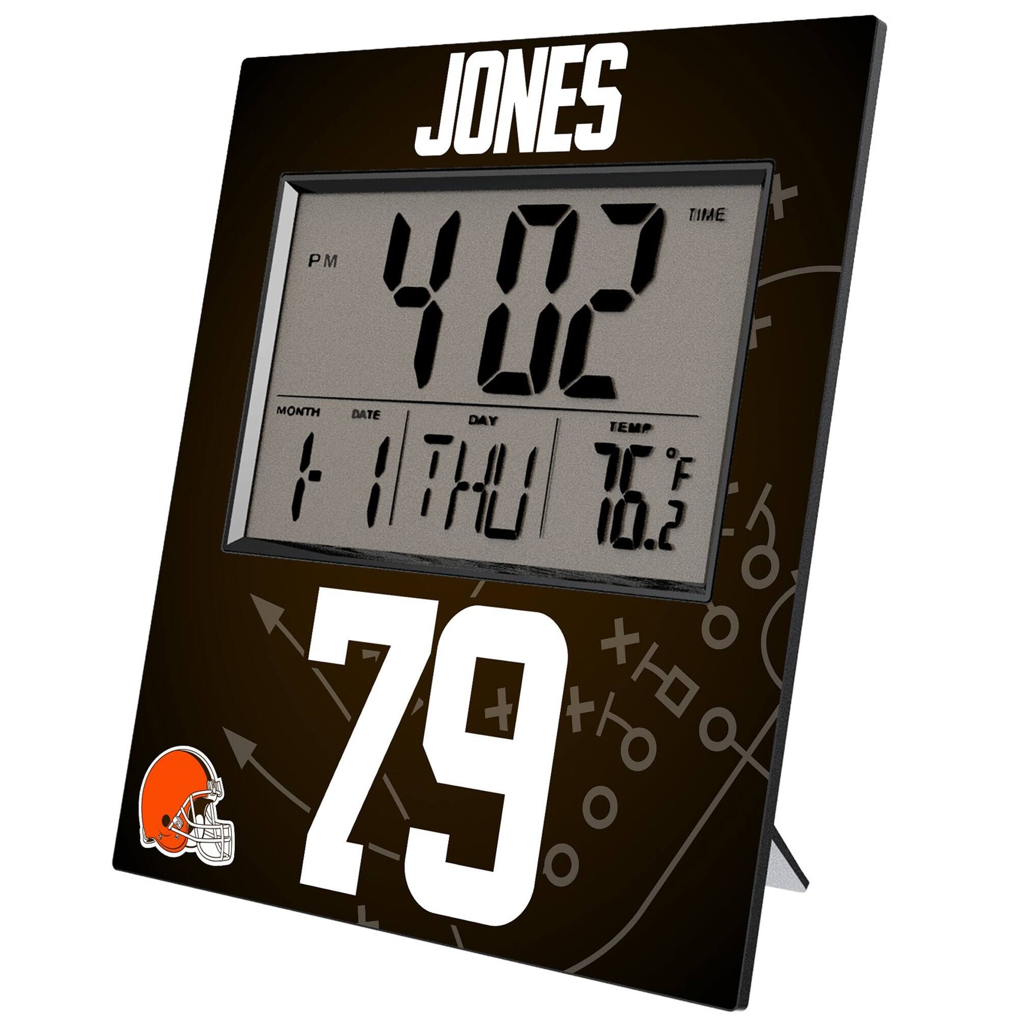 Keyscaper Dawand Jones Cleveland Browns Digital Desk & Wall Clock ...