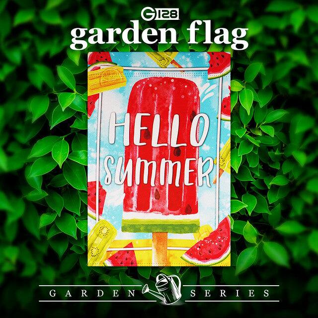 G128 Hello Summer Watermelon Popsicle Garden Flag 12 x 18 in Printed ...