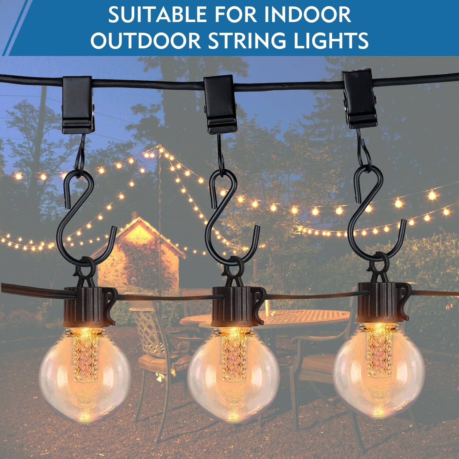 Paradigms Interiors Christmas Light Clips Hanging Hooks Outdoor String ...