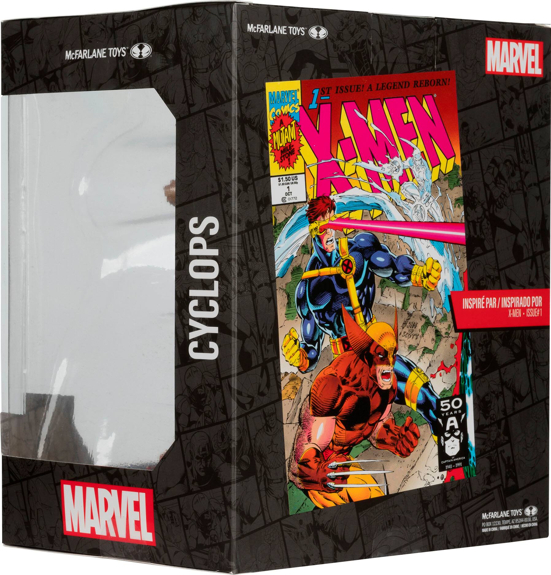 McFarlane Toys Marvel 6.9" Cyclops 1:10th Scale Collectible with Scene (X Men #1) 14801 - Best Buy