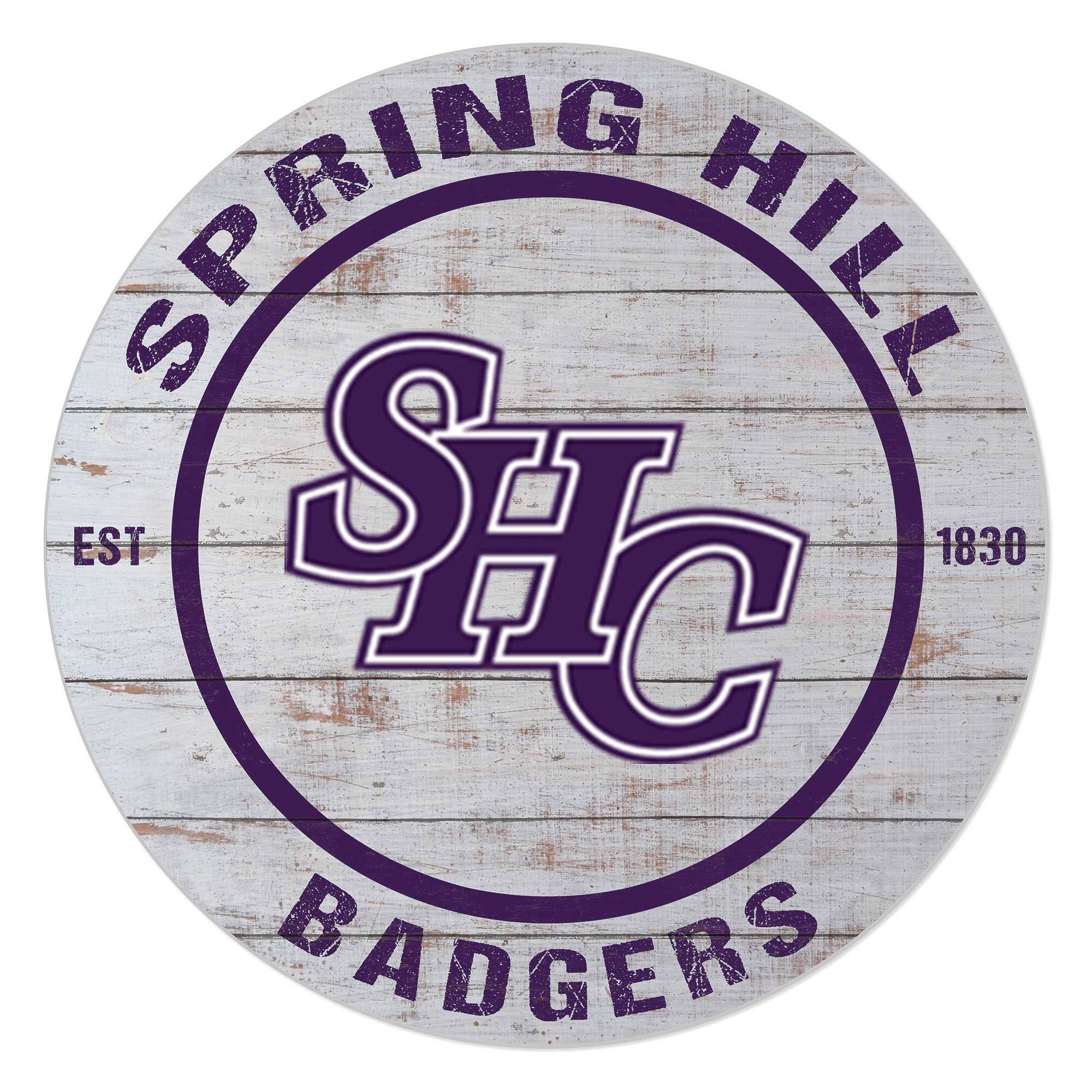 Jardine Spring Hill Badgers 20" x 20" Indoor/Outdoor Weathered Circle ...
