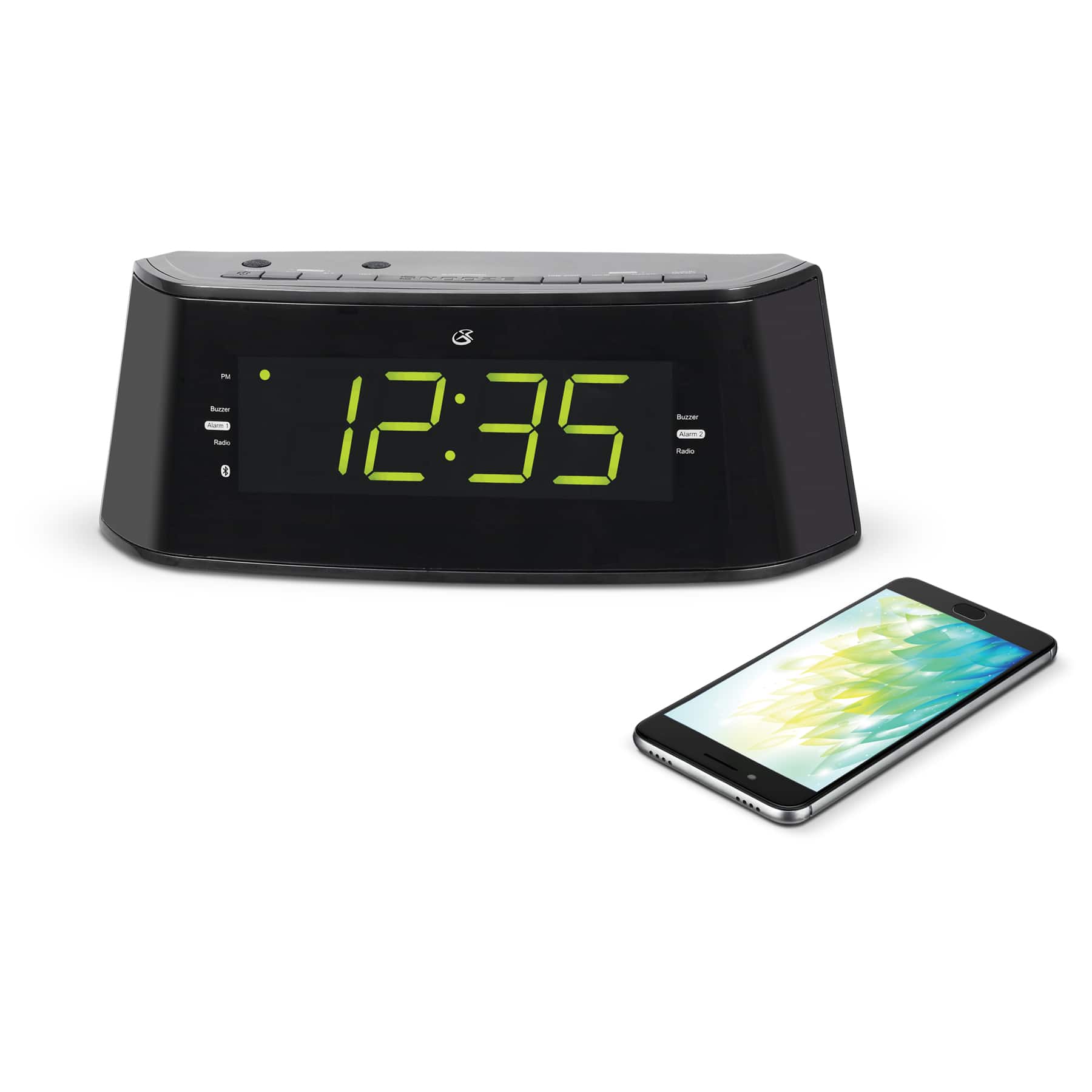 Best Buy: GPX Bluetooth CD Clock Radio Black CB360B