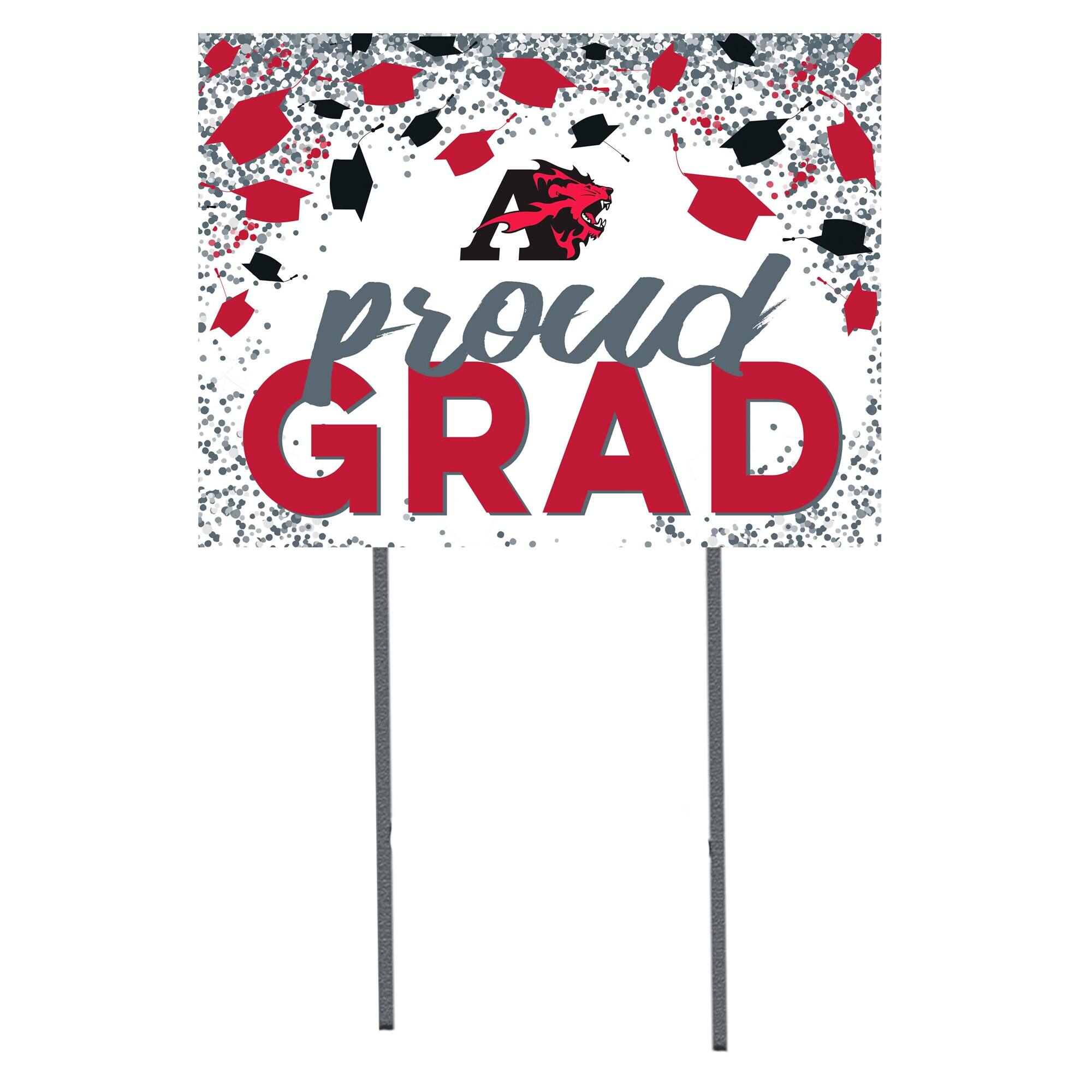 Jardine Albright Lions 18" x 24" Proud Grad Yard Sign White 200047099 ...
