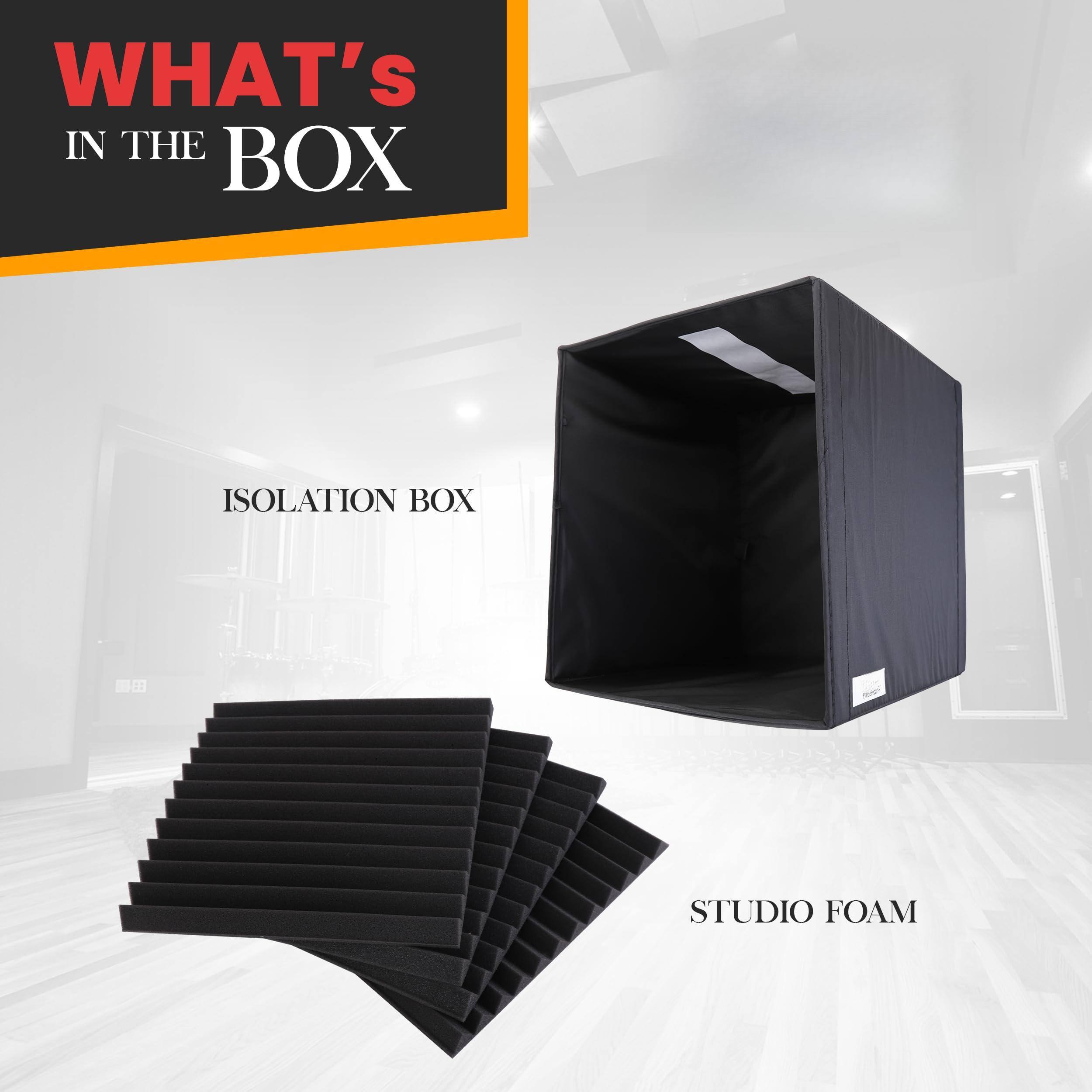 Reds Spade Sound isolation recording shield box microphone foam booth ...