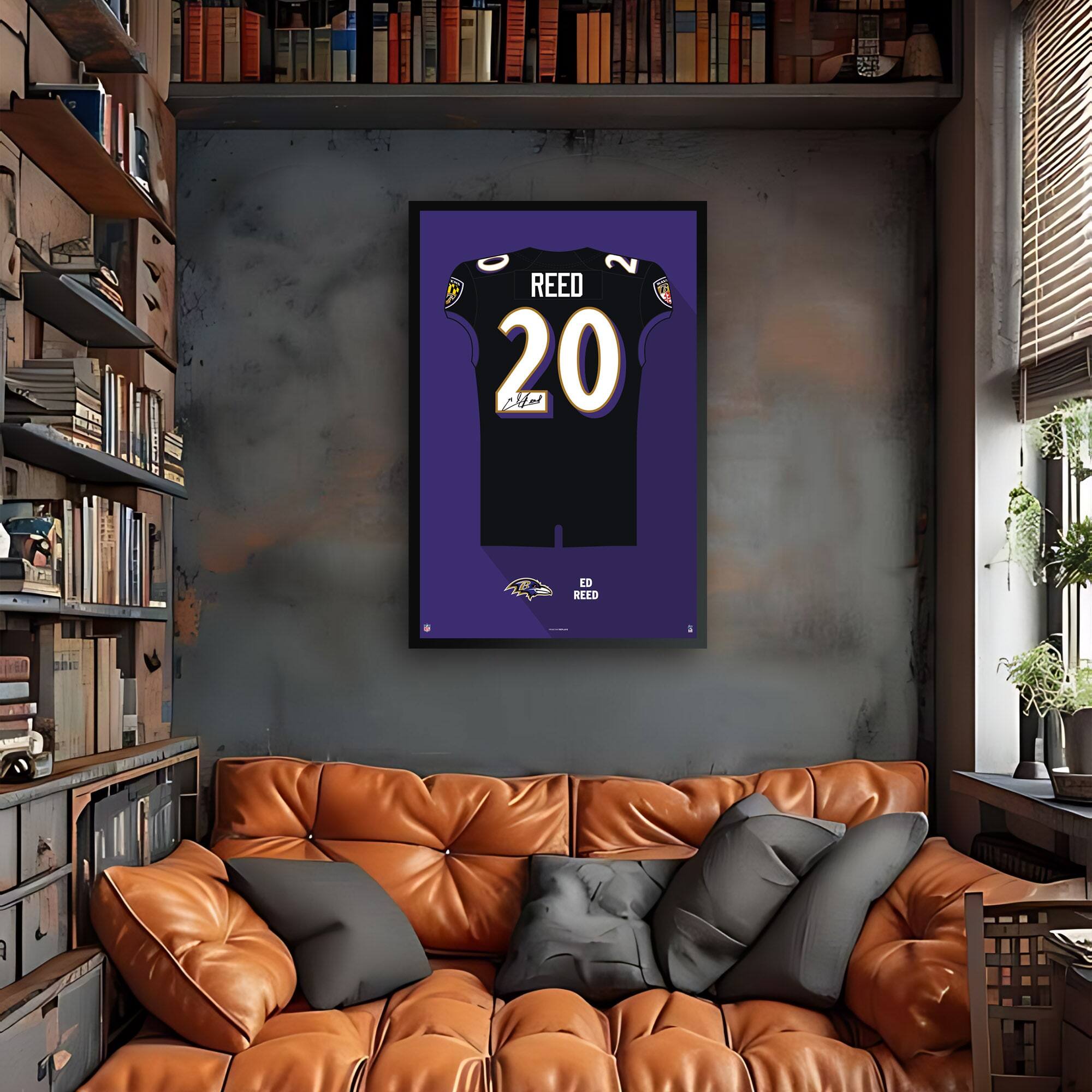 Sporticulture Ed Reed Baltimore Ravens Framed 14" x 20" Retired Jersey ...